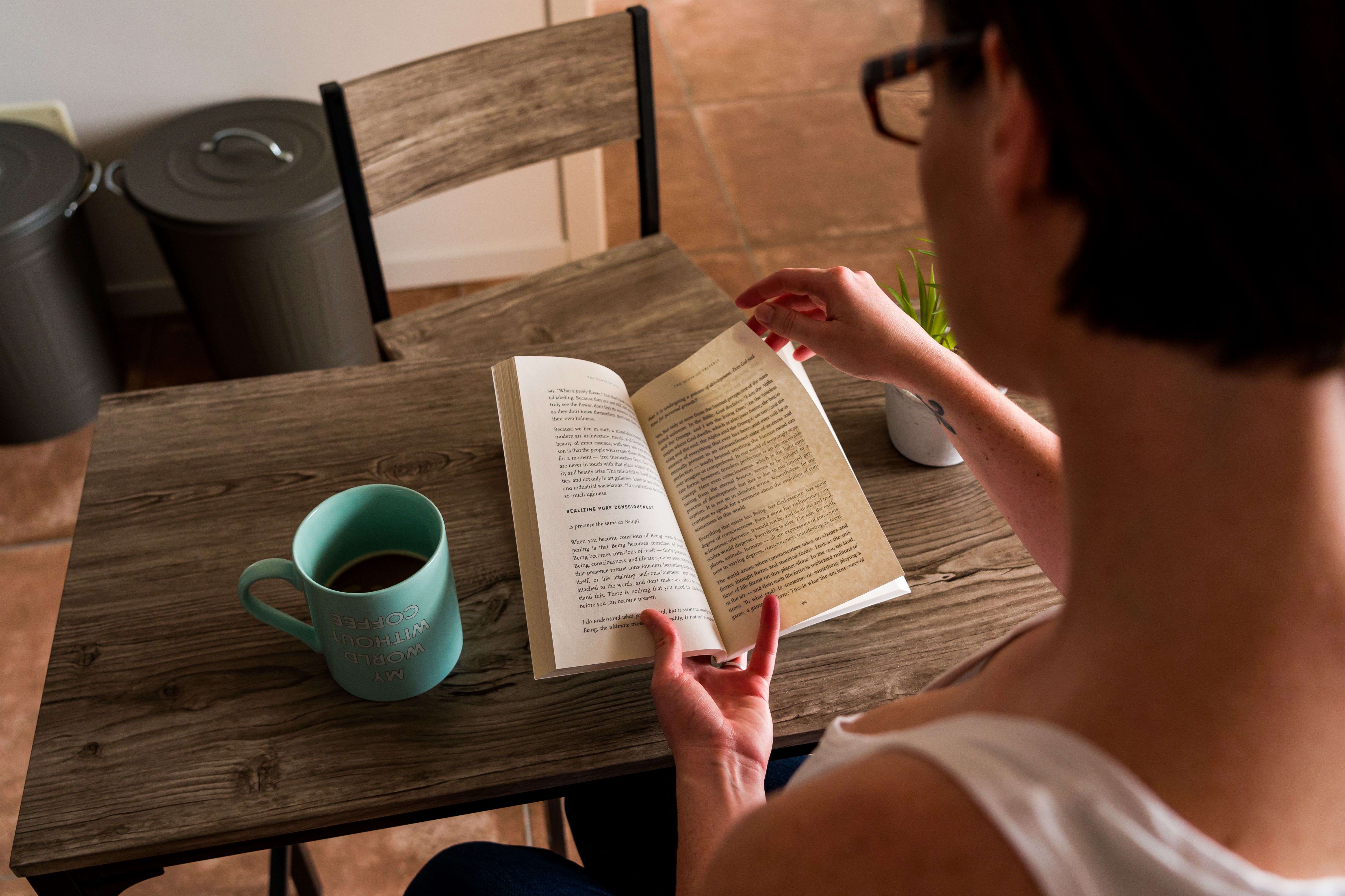 White Ceramic Cup on Top of Book · Free Stock Photo