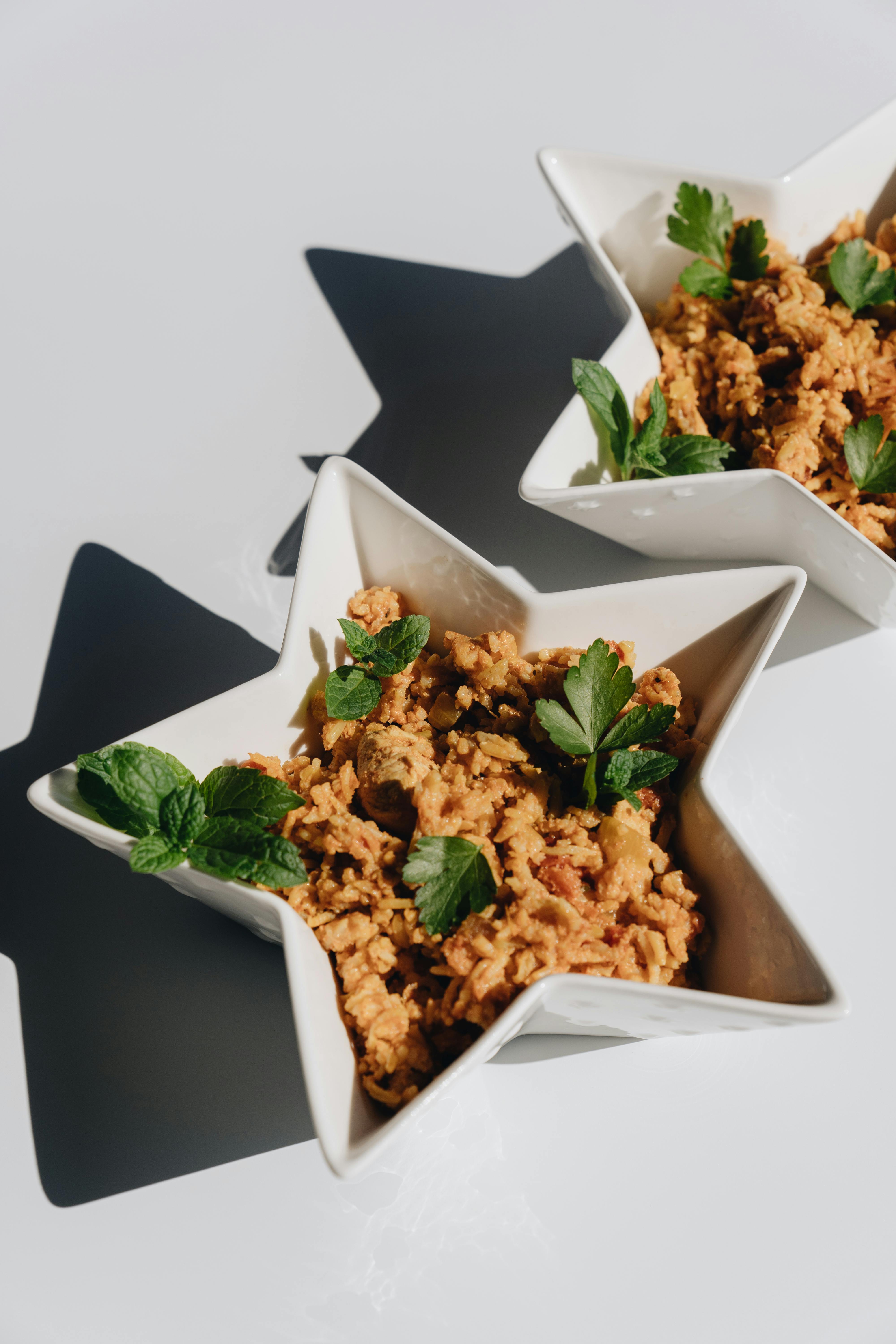 Food in Star Bowls · Free Stock Photo