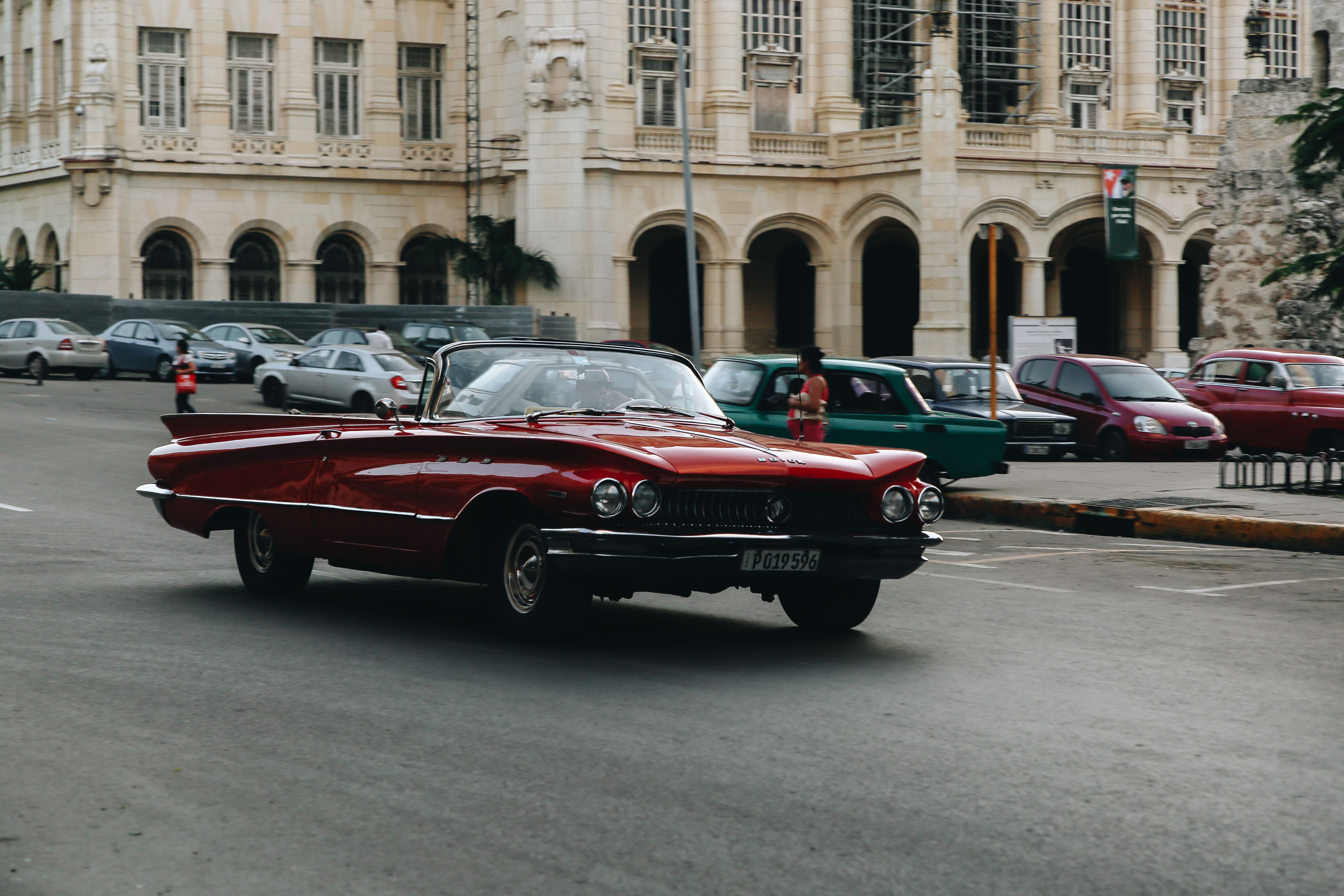Red Convertible Car on the Road · Free Stock Photo