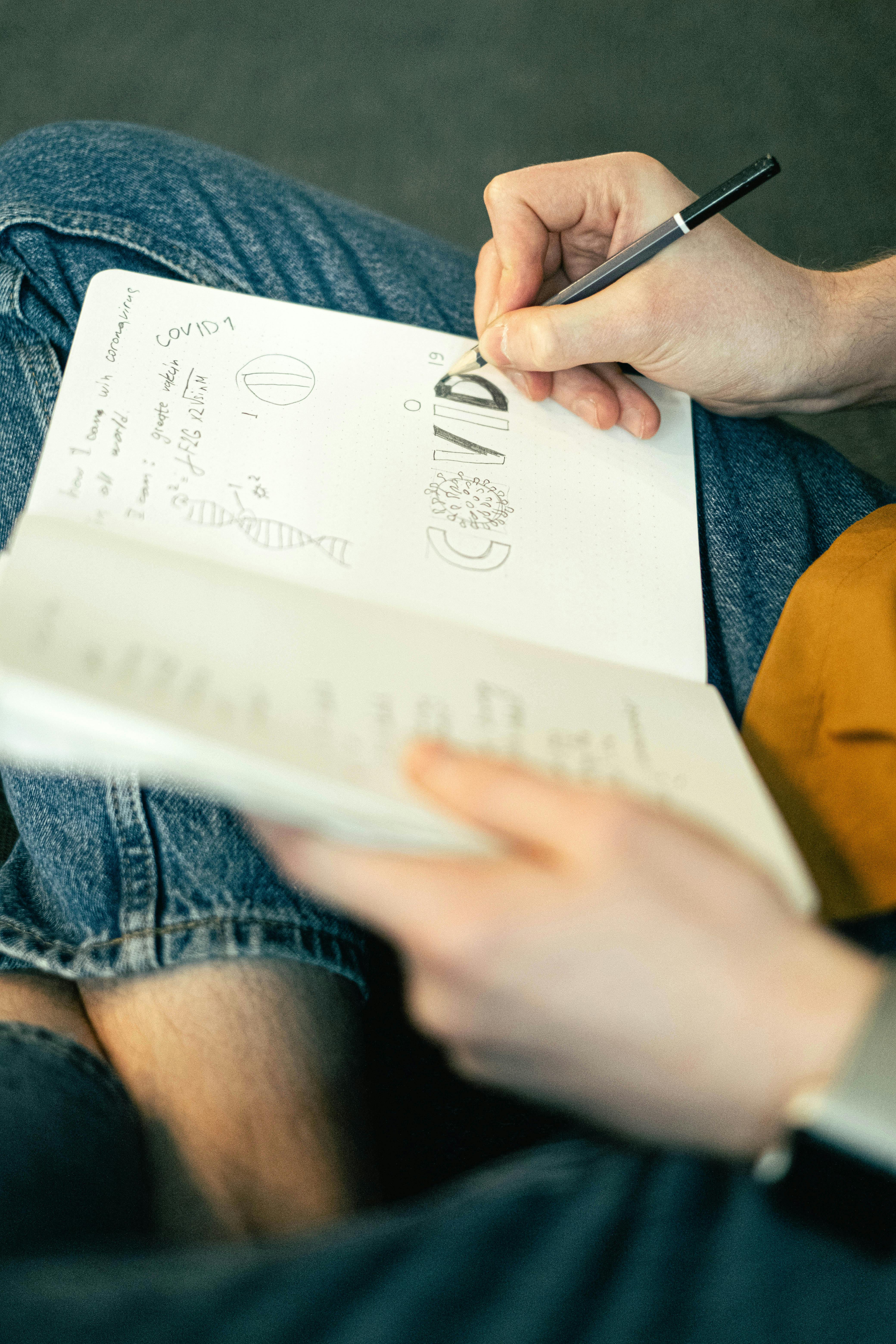 Flat Lay Photography of Notebook, Pen, and Drafting Compass · Free ...