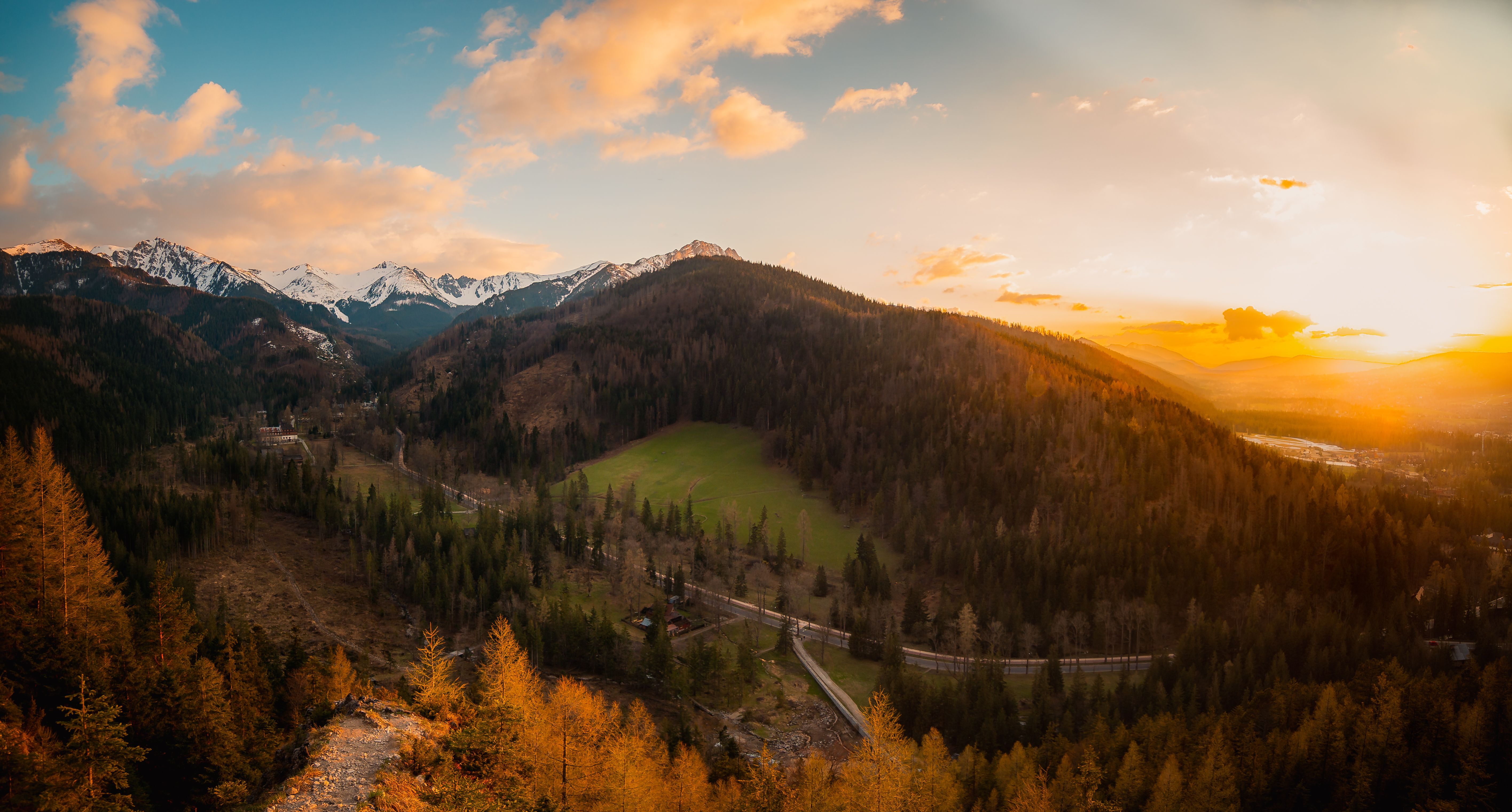Landscape Scenery of Mountain Forest during Golden Hour · Free Stock Photo