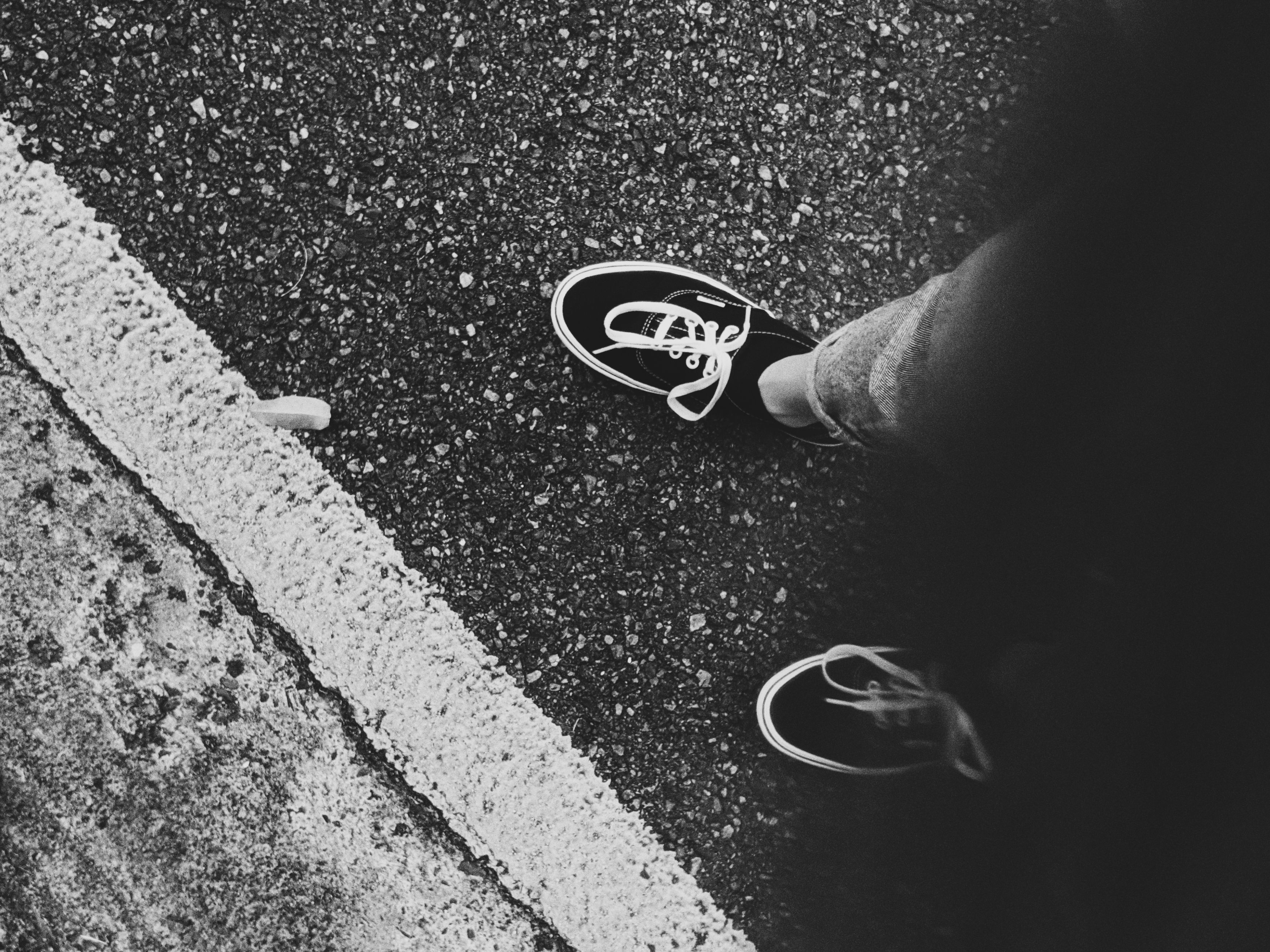 Overhead Shot of a Person Walking · Free Stock Photo