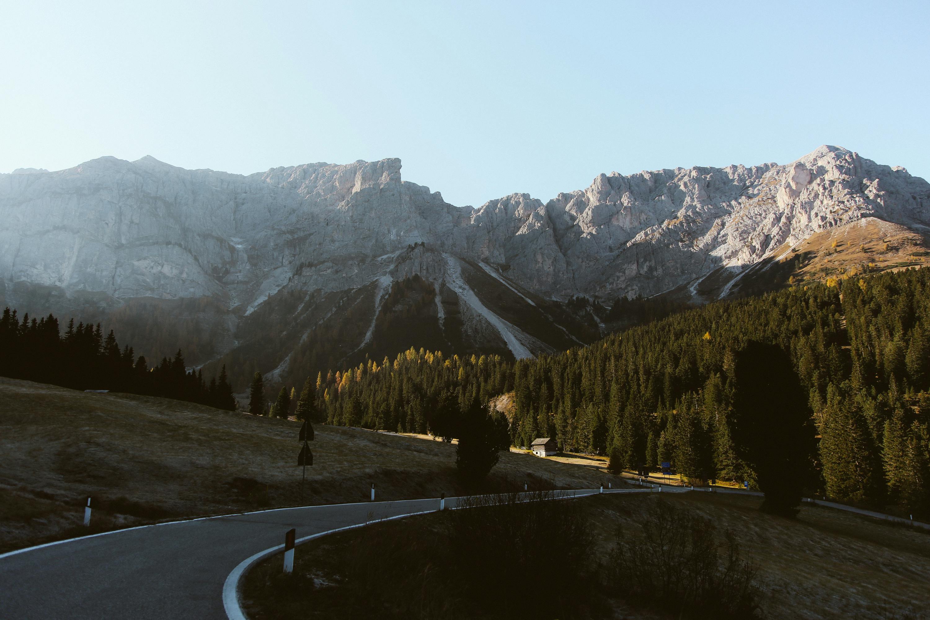 Drone Photography of an Open Road in the Dolomite Mountain · Free Stock ...