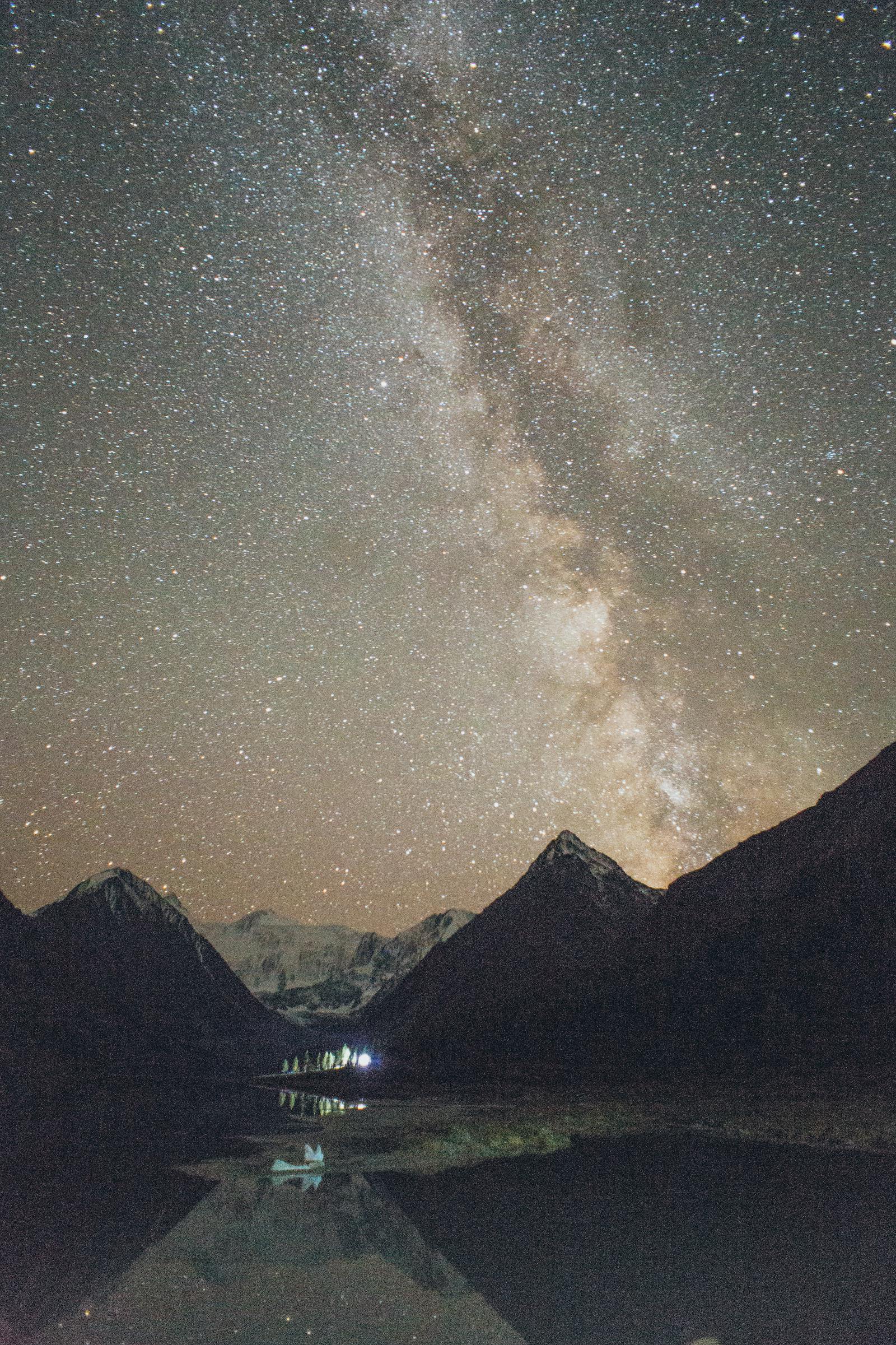 有关galaxy 俄國 俄罗斯自然 俗世的 冷靜 剪影 反射 和平的 地平線 壯觀 夜景 夜空 夜間攝影 天性