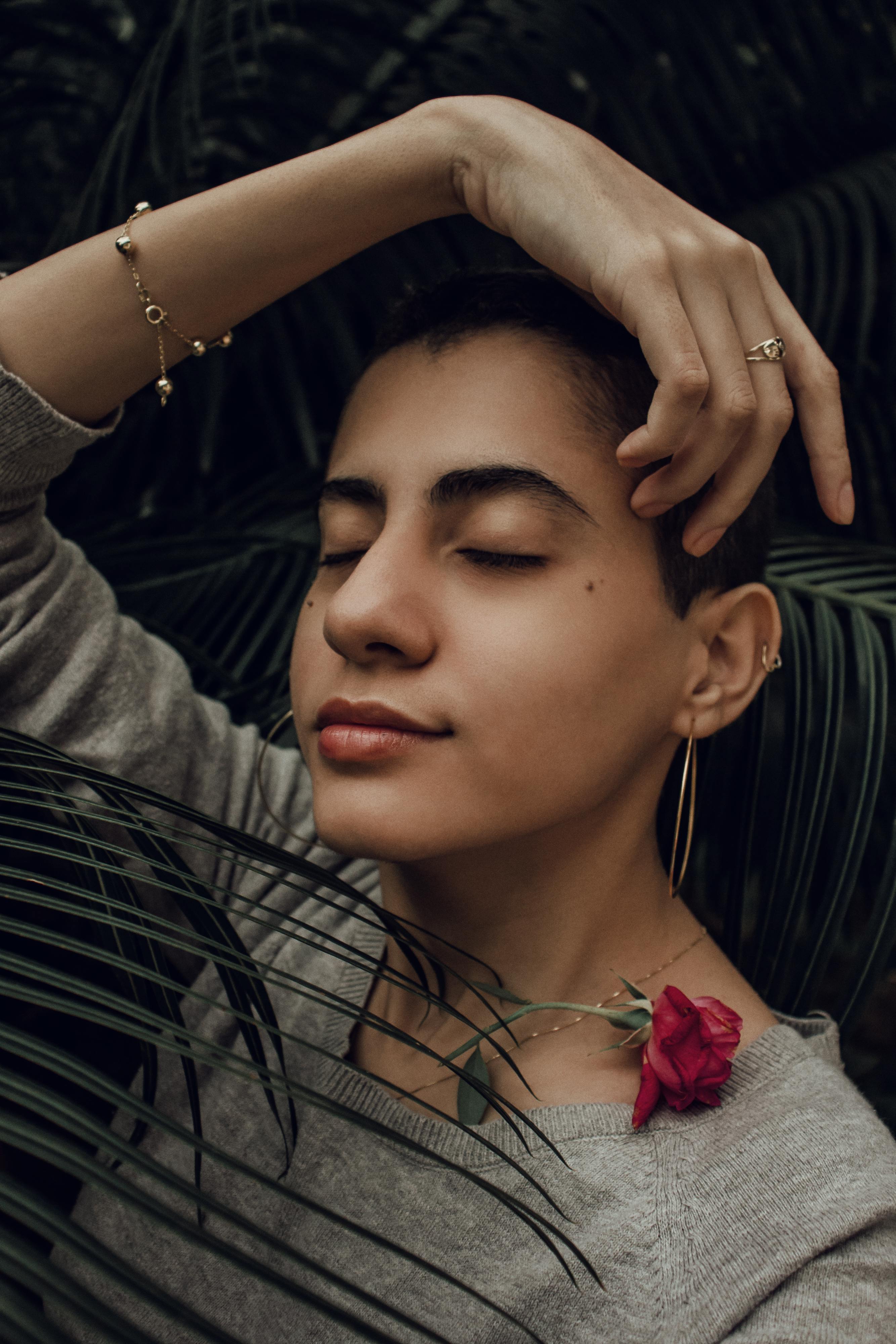 Silhouette of Woman Face with Rose · Free Stock Photo
