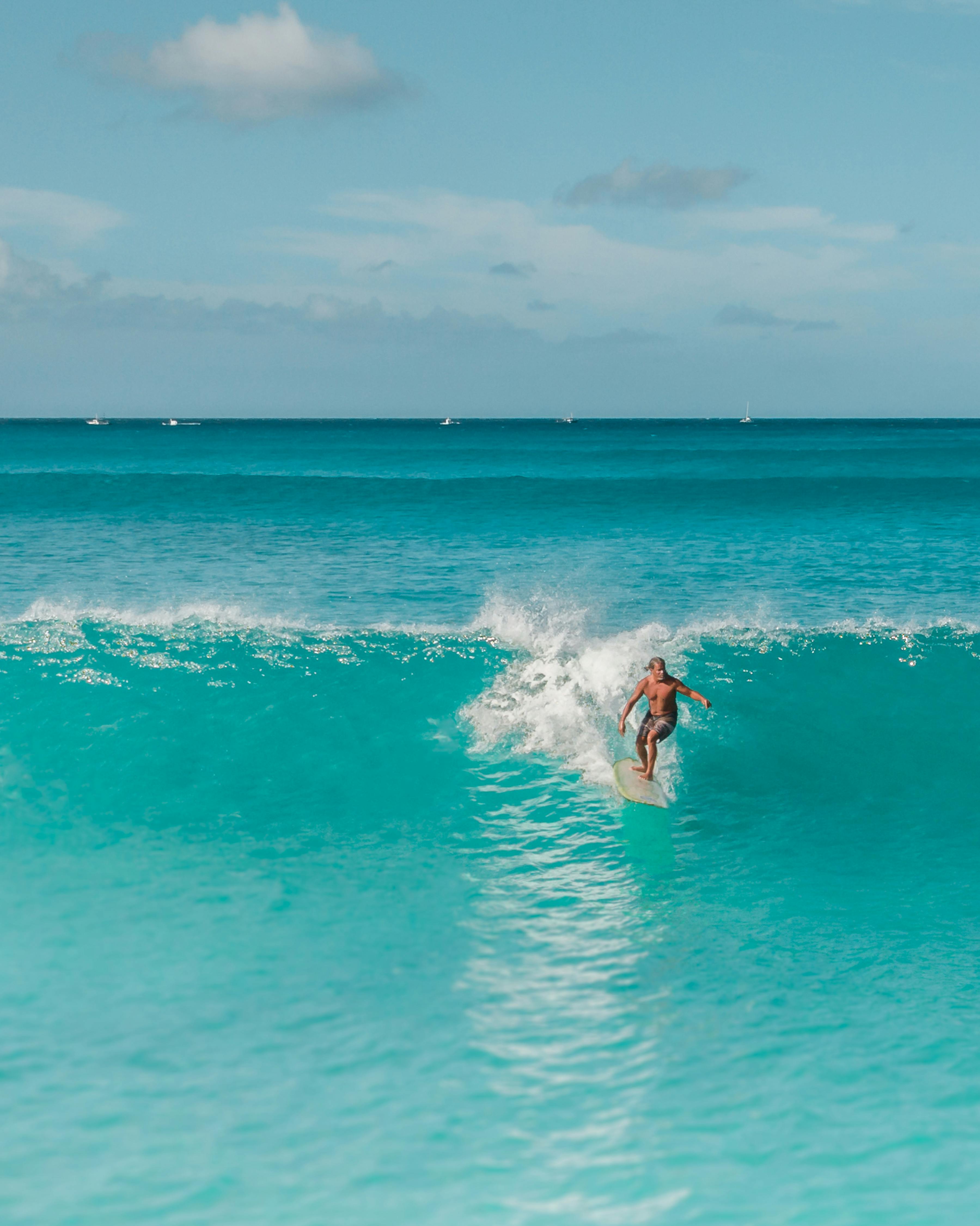 People Surfing on the Beach · Free Stock Photo