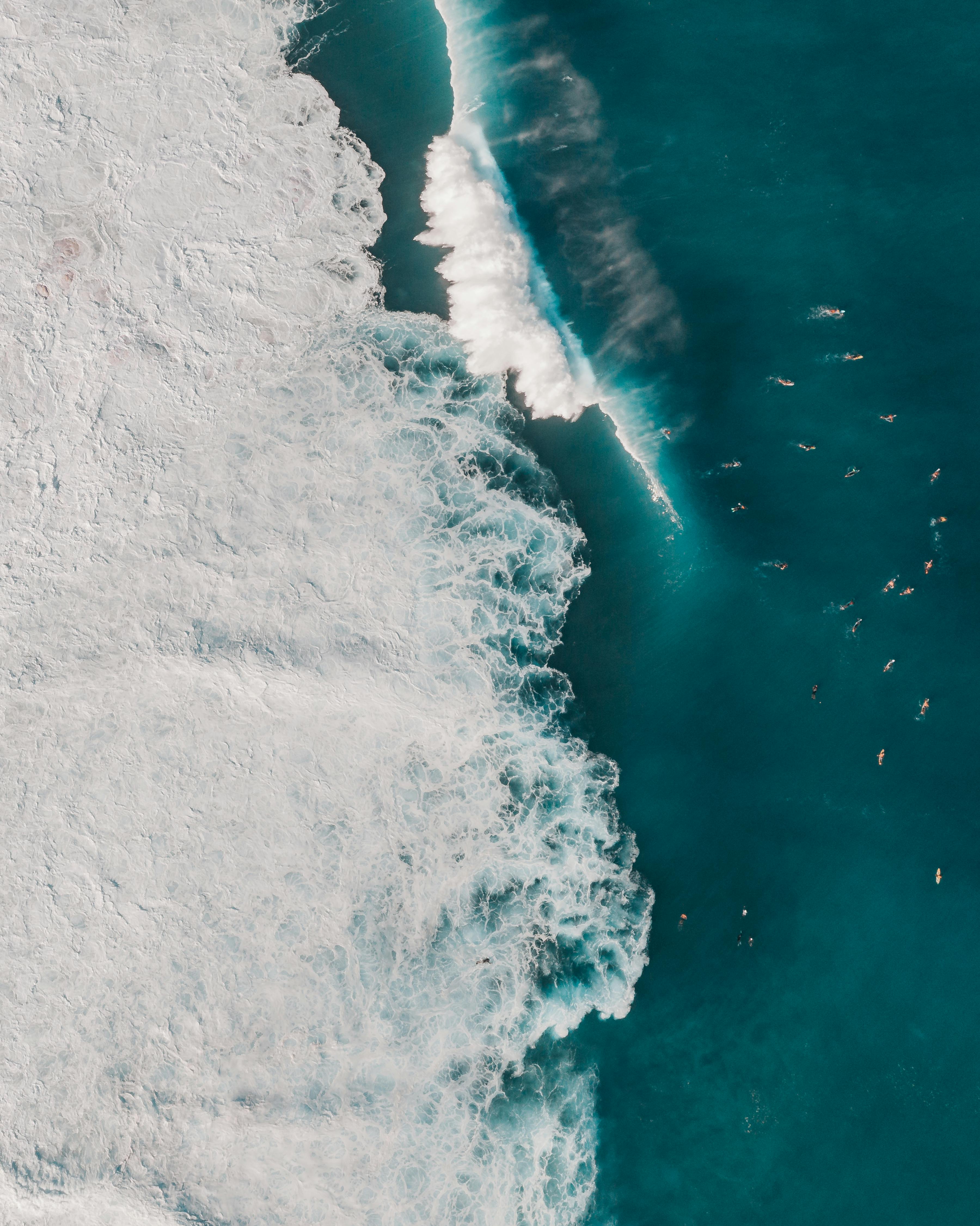 Aerial View of Ocean Waves · Free Stock Photo