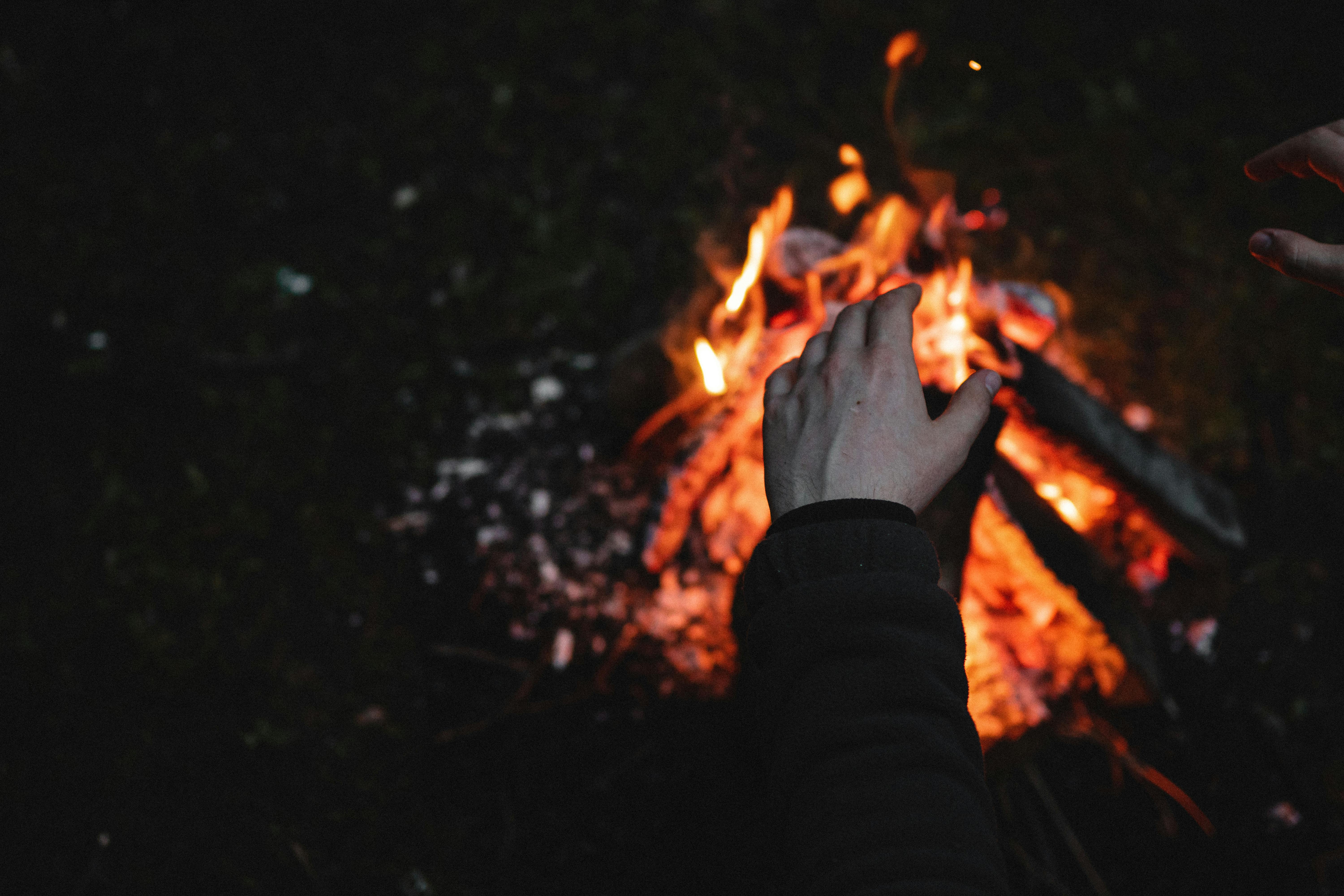 Hand over a Bonfire · Free Stock Photo