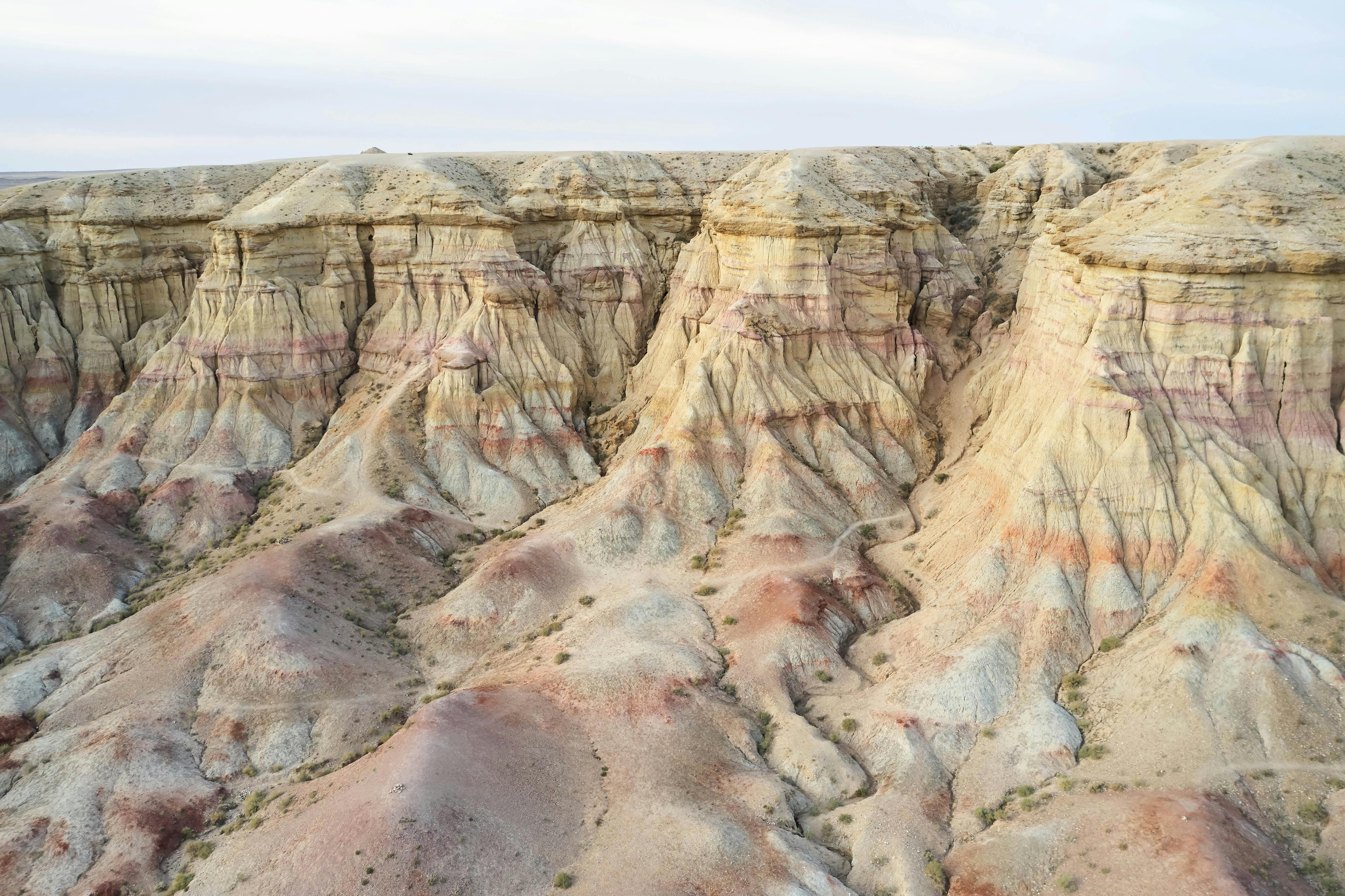 Drone view of magnificent rocky terrain in Mongolia · Free Stock Photo