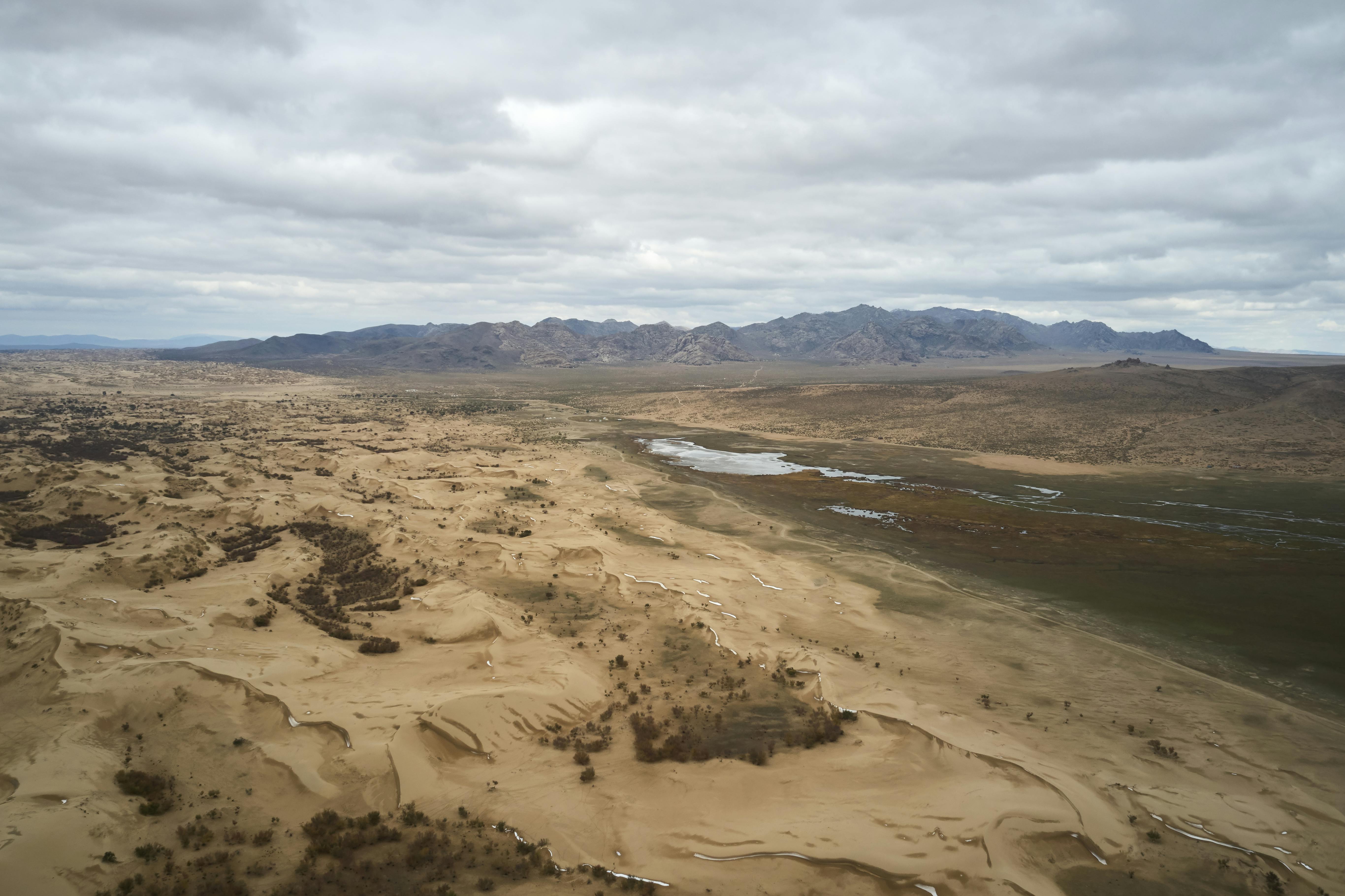 Mountain semidesert valley and cloudless sky in daytime · Free Stock Photo