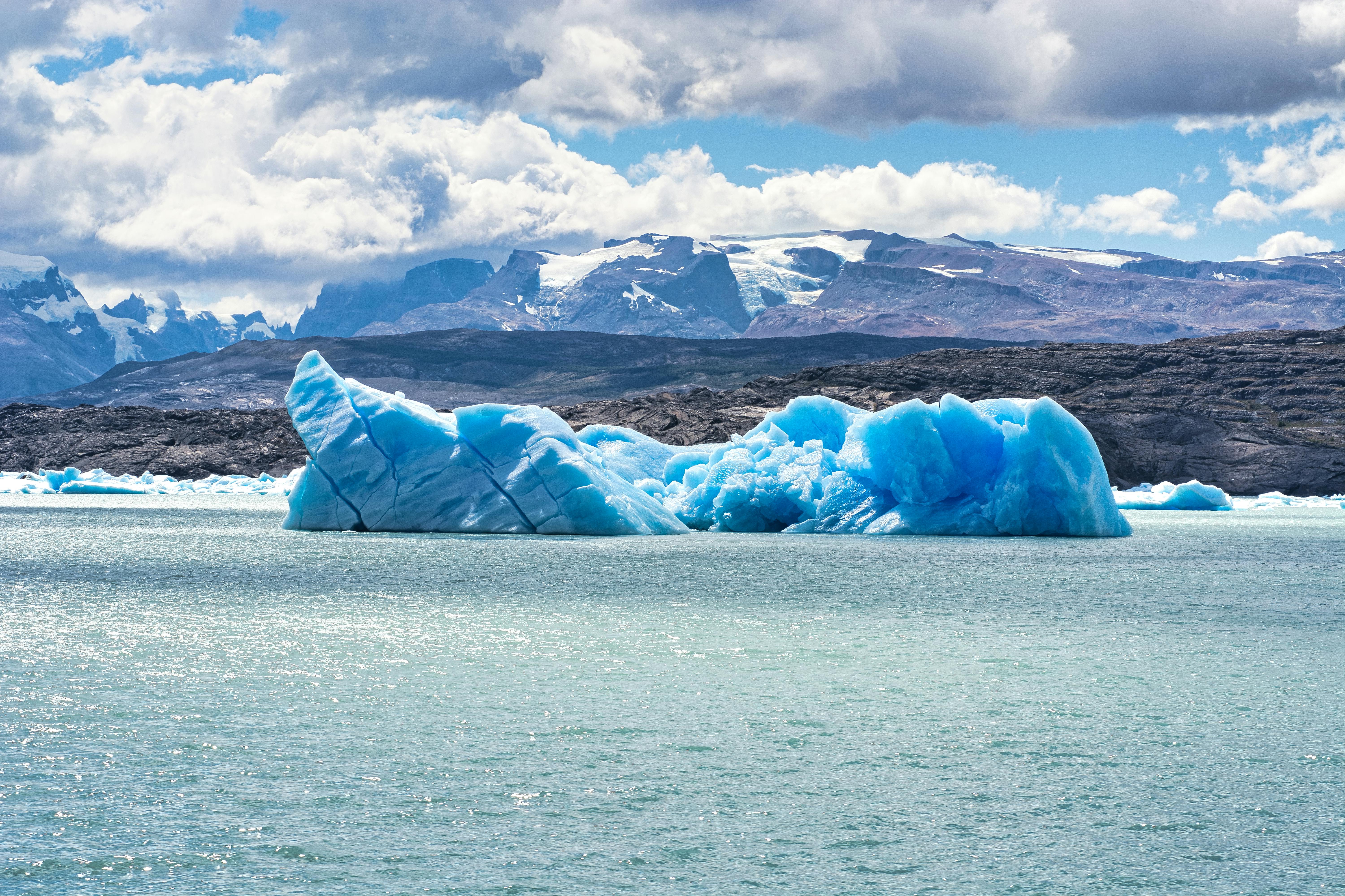Piece of glacier in sea water · Free Stock Photo