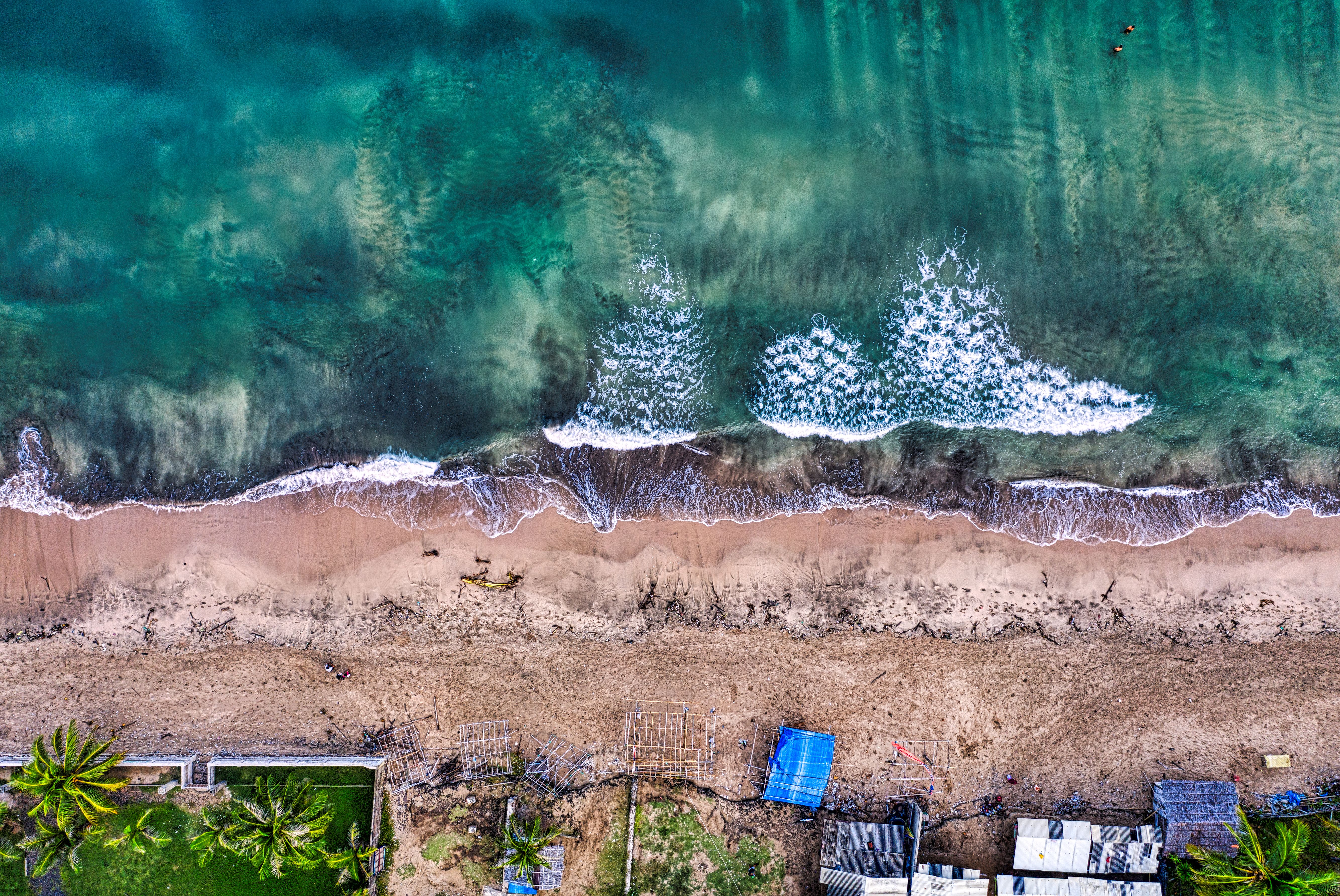 Aerial Photography of Beach Shoreline · Free Stock Photo