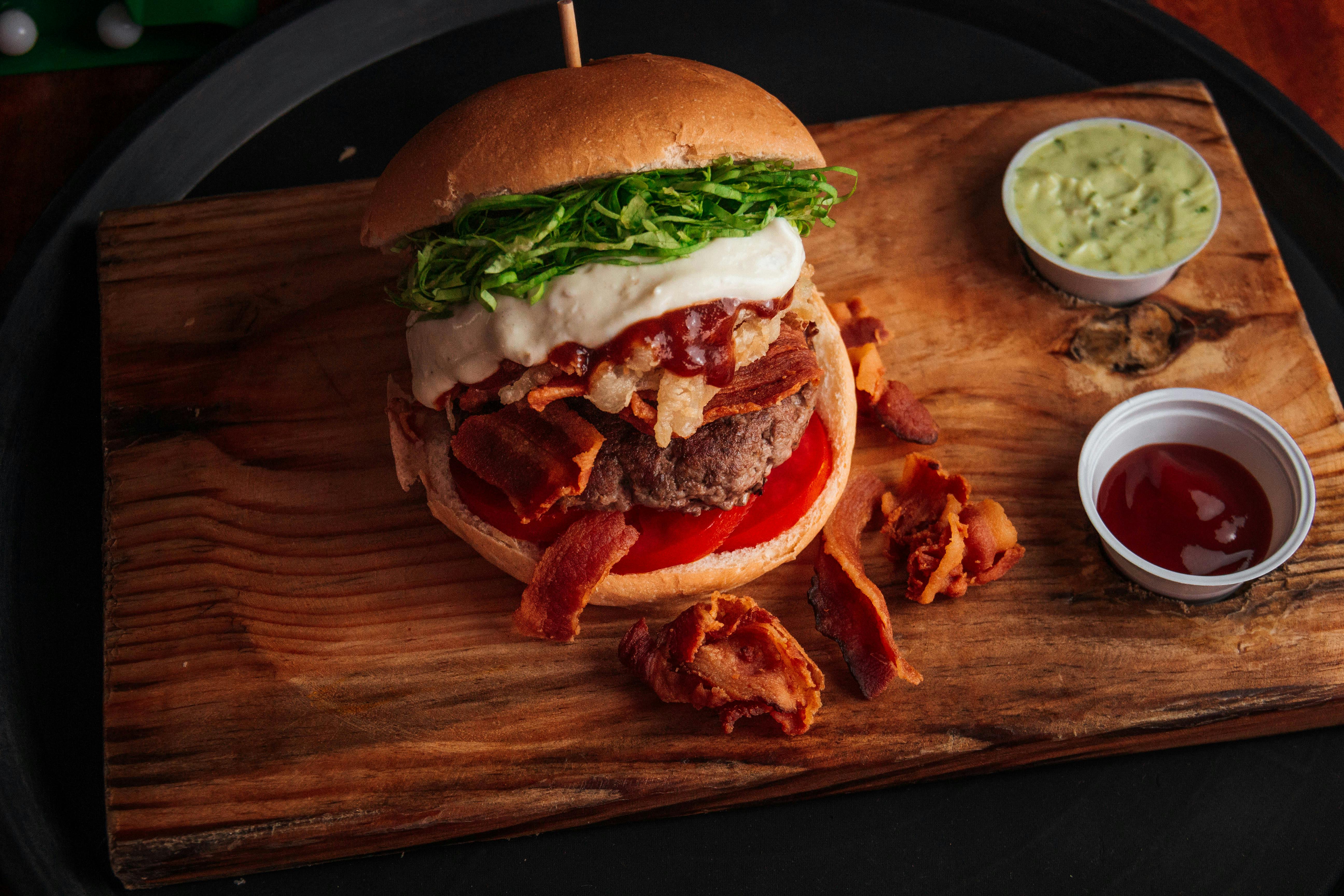 Delicious Burger with Bacon · Free Stock Photo