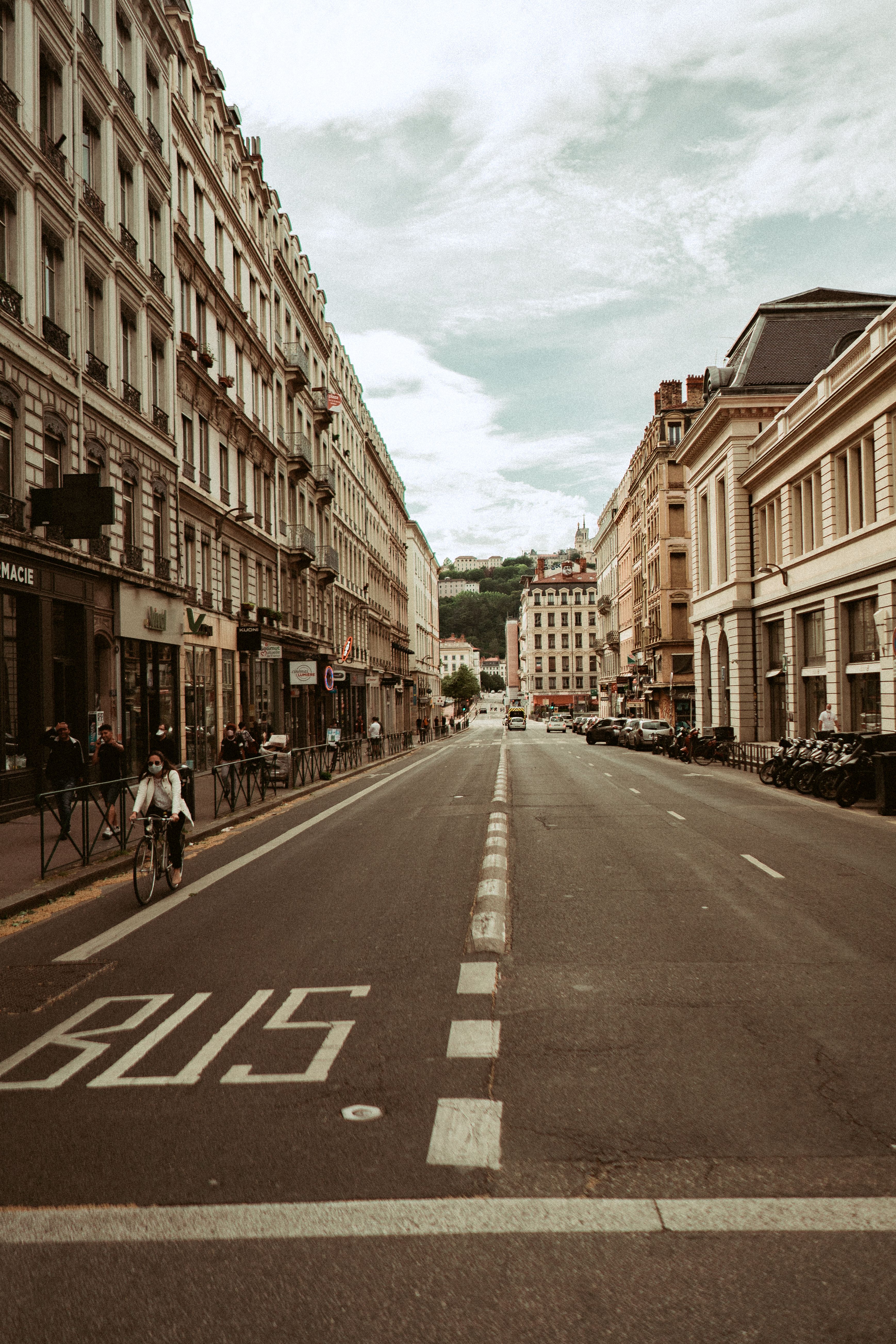 Road Between Buildings · Free Stock Photo