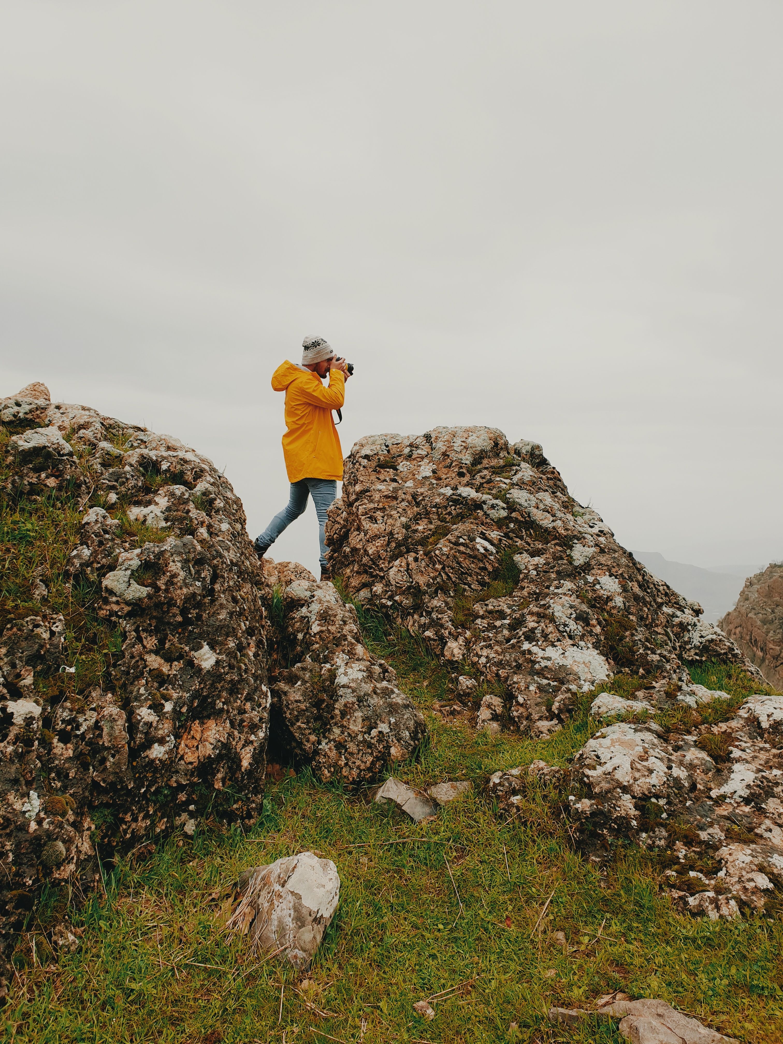 Anonymous female photographer shooting nature during hiking trip · Free ...