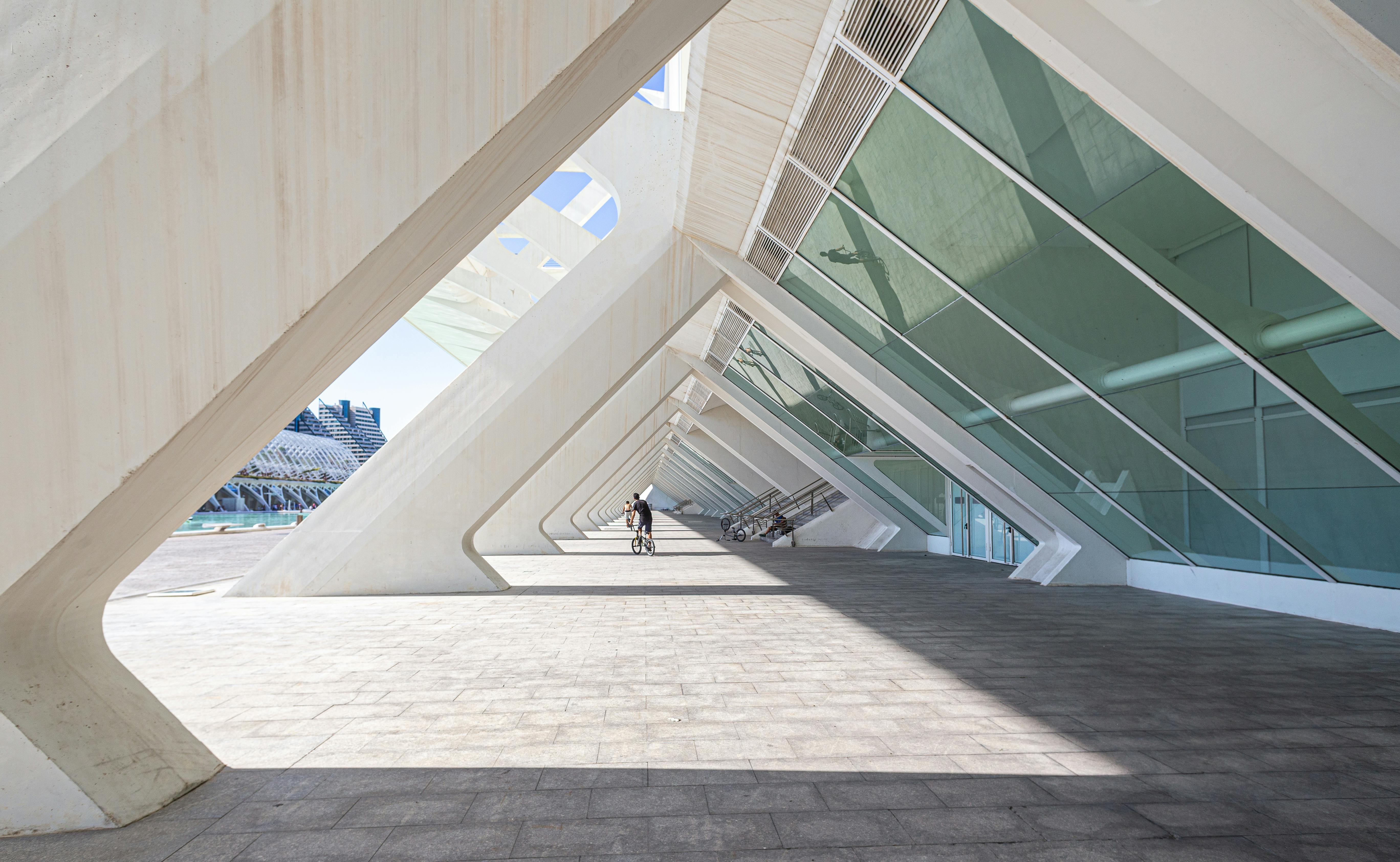 Modern Colonnade of City of Arts and Science in Valencia in Spain ...