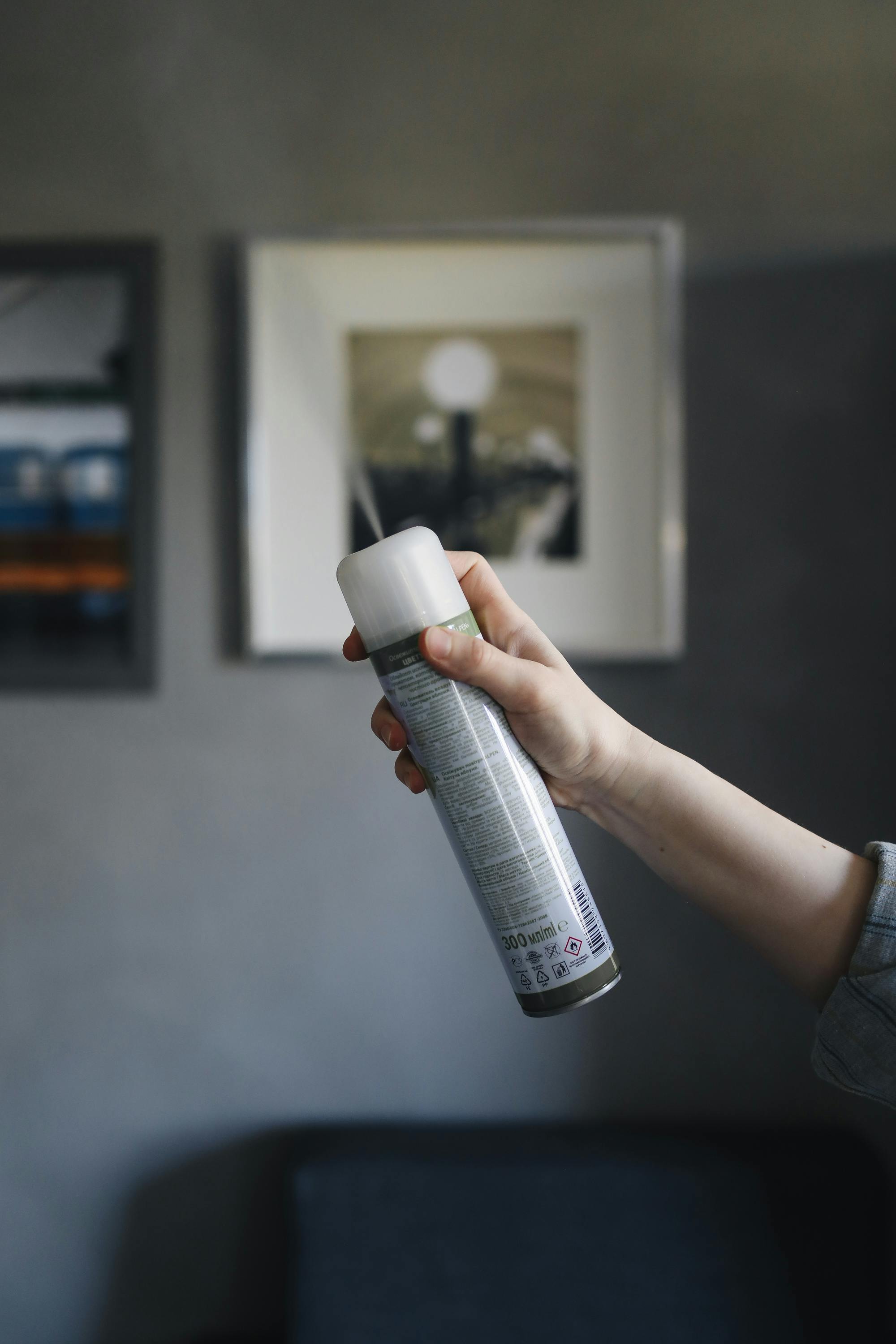 A Person Spraying a Room with a Spray Can · Free Stock Photo