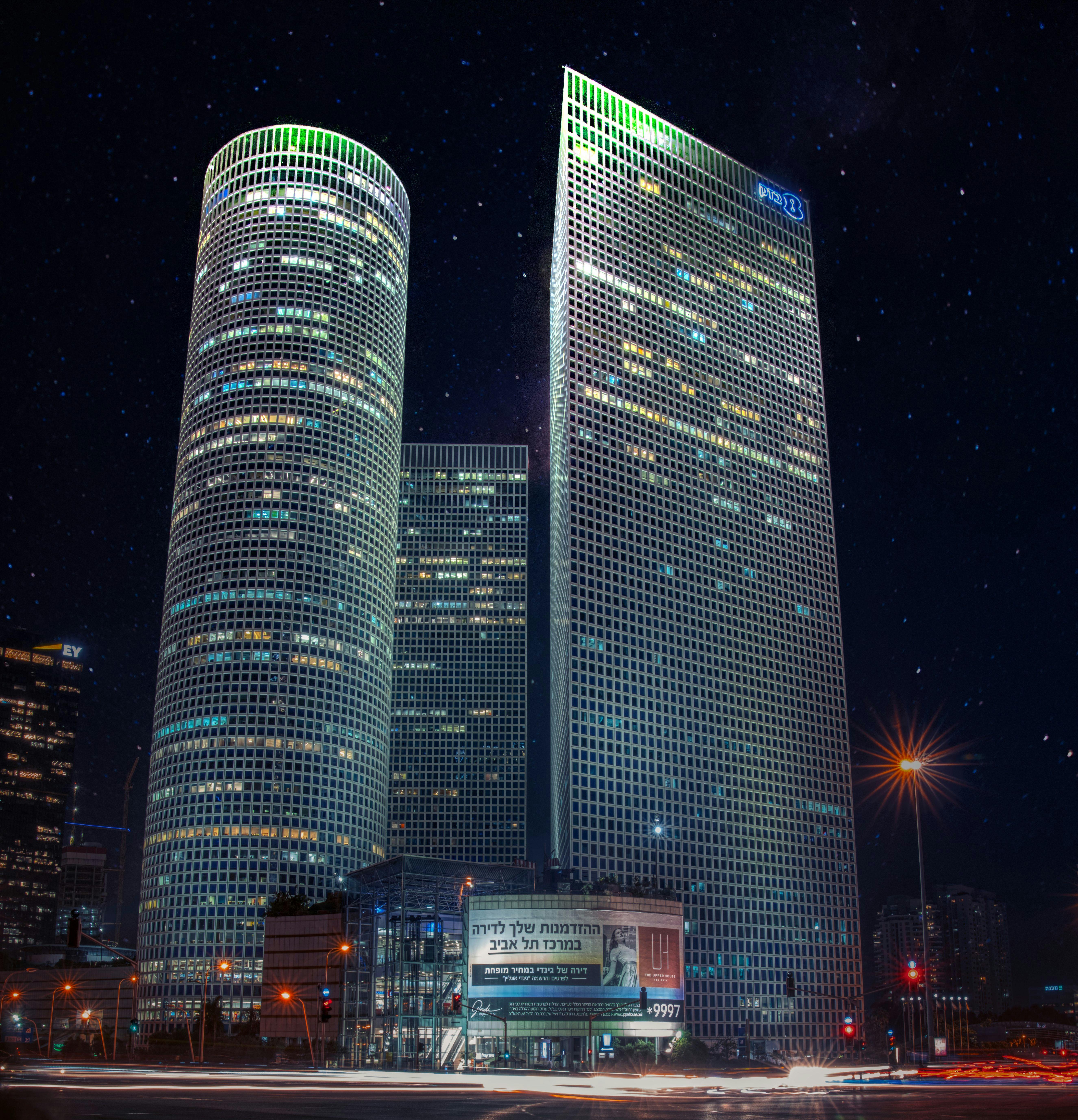 High Rise Building during Night Time · Free Stock Photo