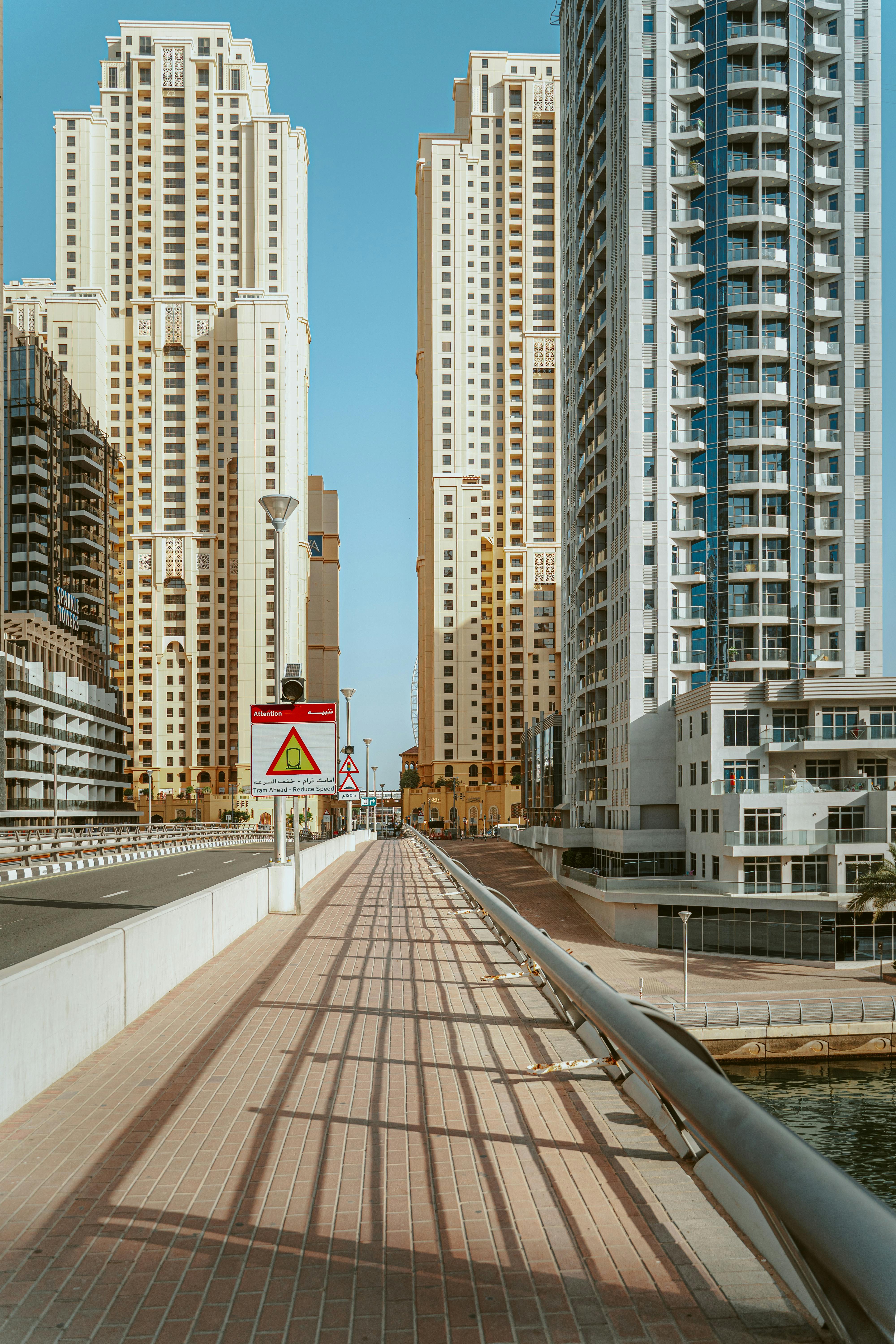Street of Skyscrapers in Downtown Dubai · Free Stock Photo