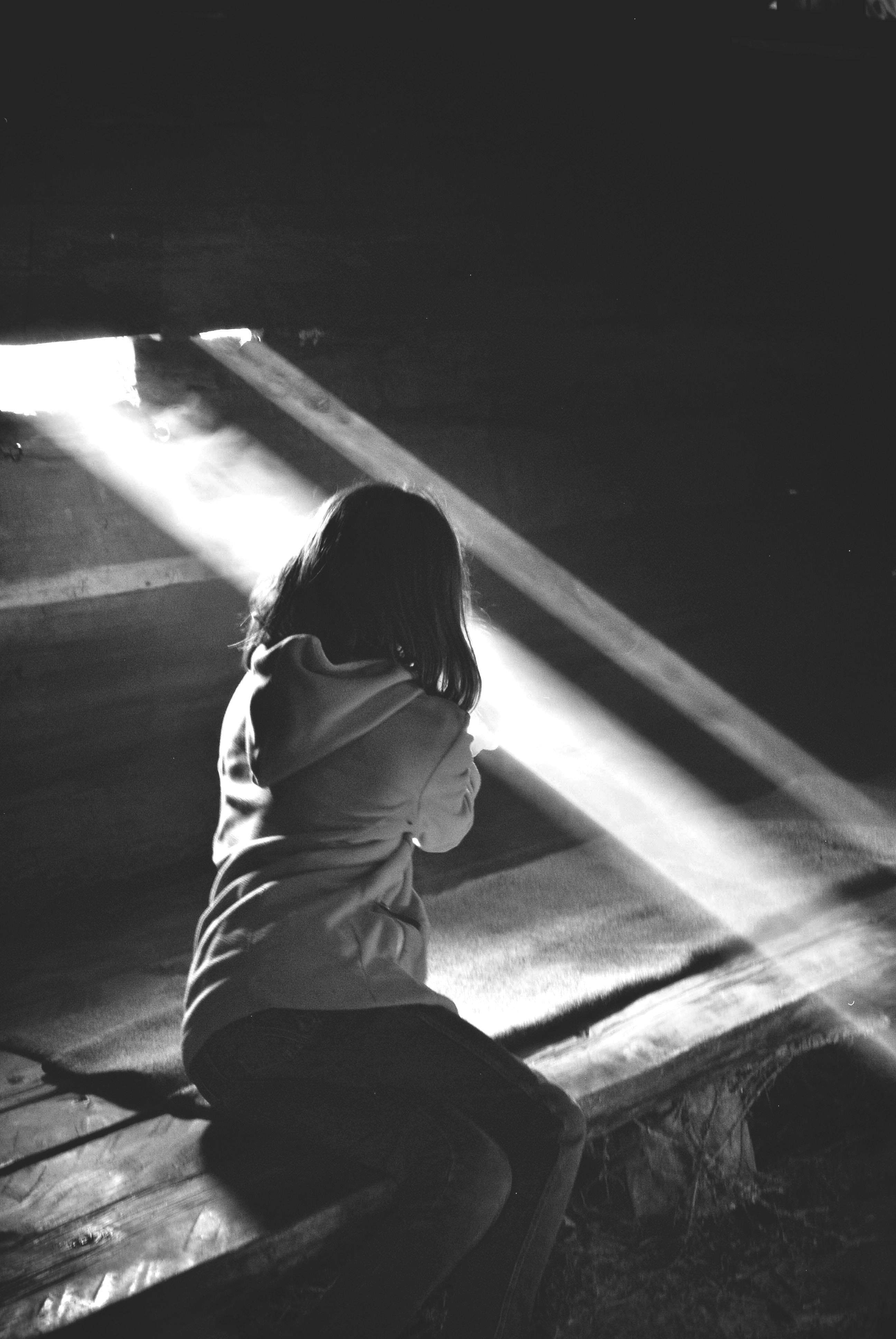 Black and White Portrait of a Girl · Free Stock Photo