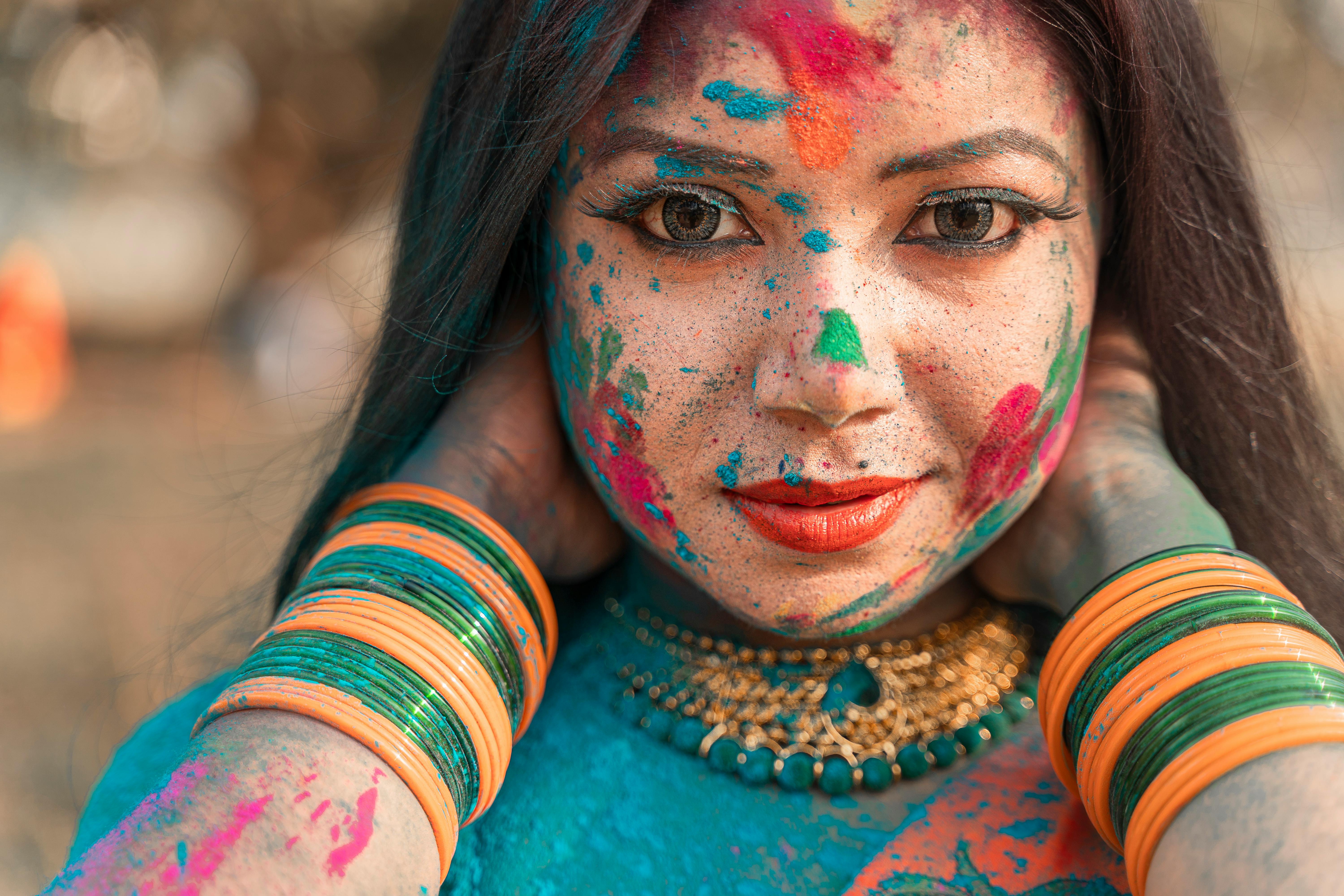 Close-Up of a Hand With Gulal · Free Stock Photo
