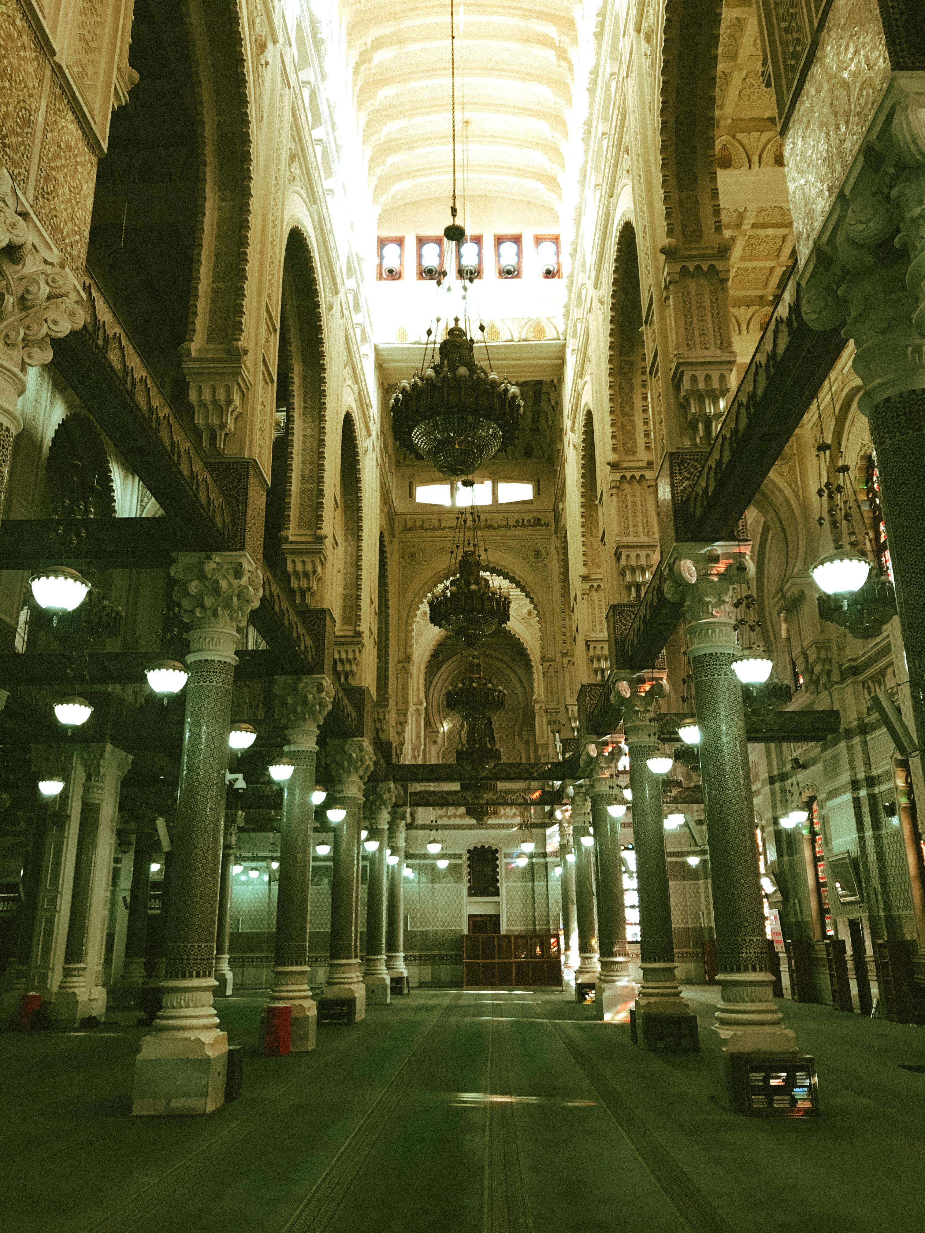 Interior of Emir Abdelkader Mosque in Constantine Algeria · Free Stock ...