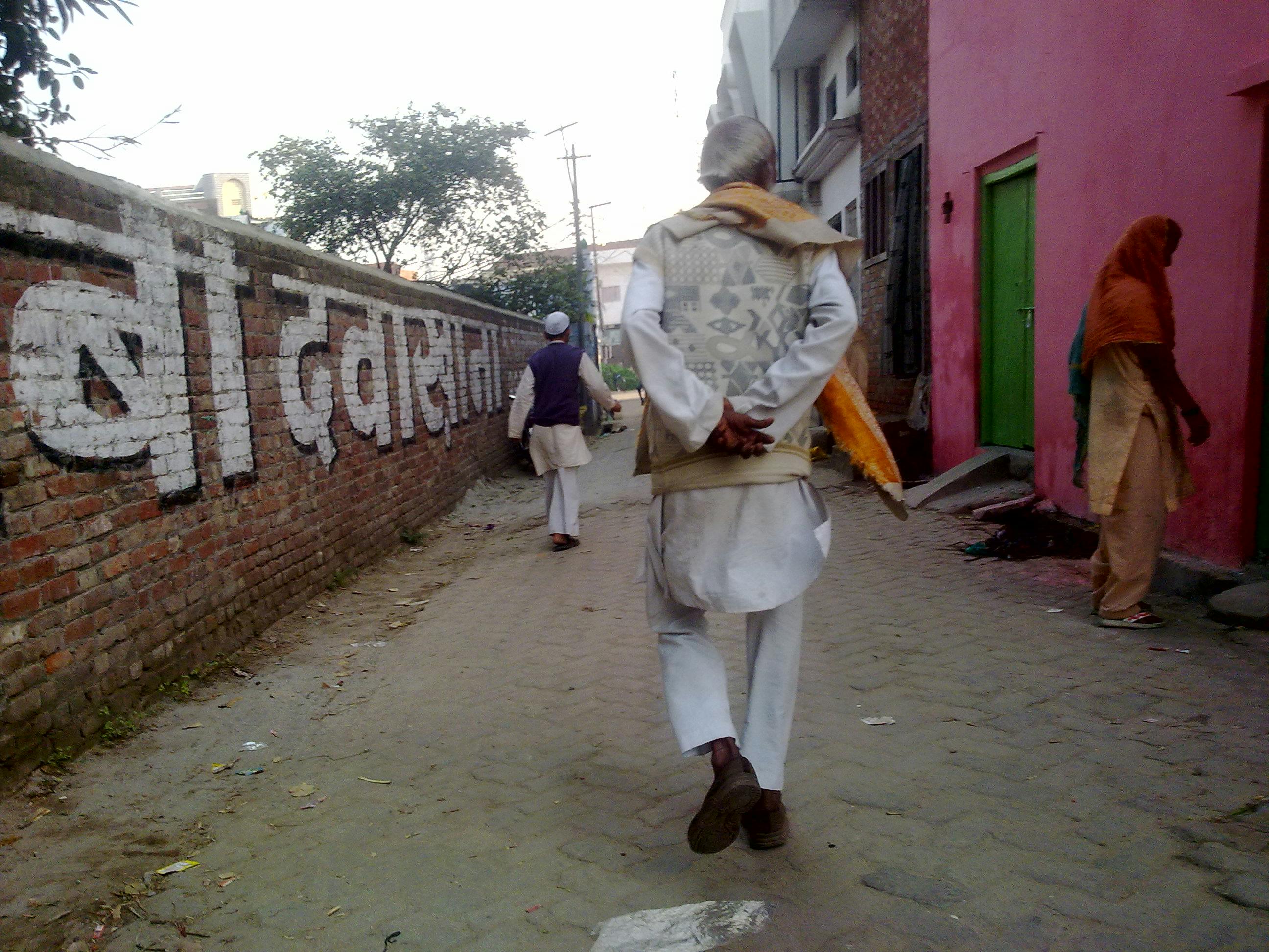 Free stock photo of indian street, old man, walking