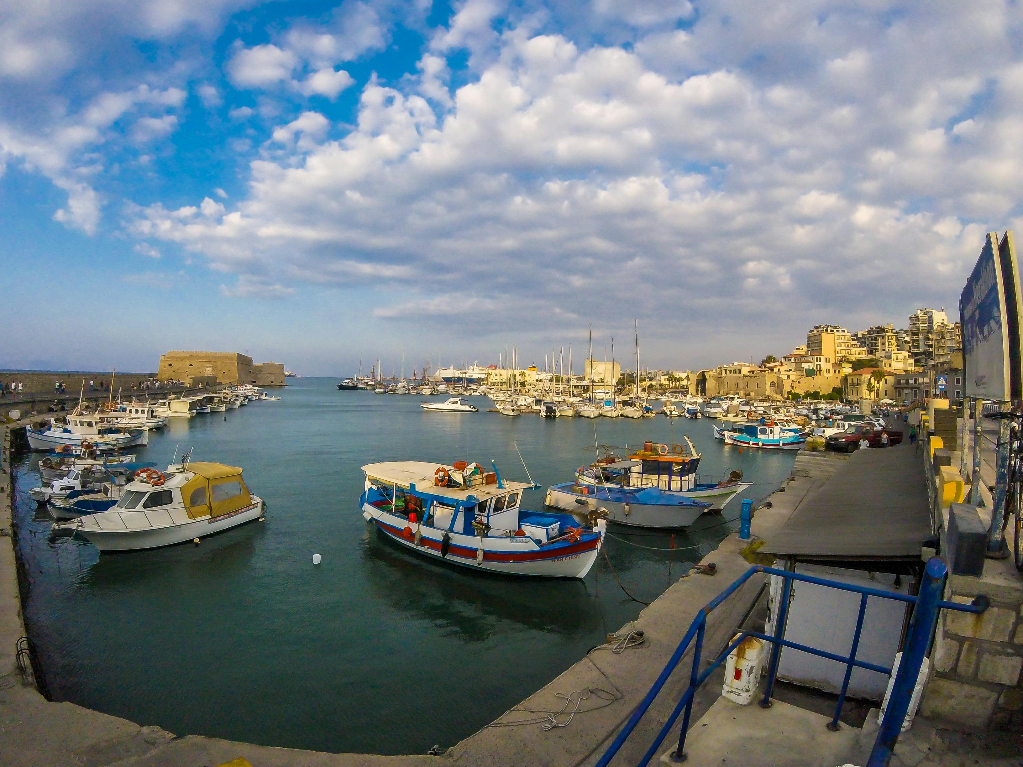 Free stock photo of Old Port of Heraklion Crete in Greece (GoPro shot)