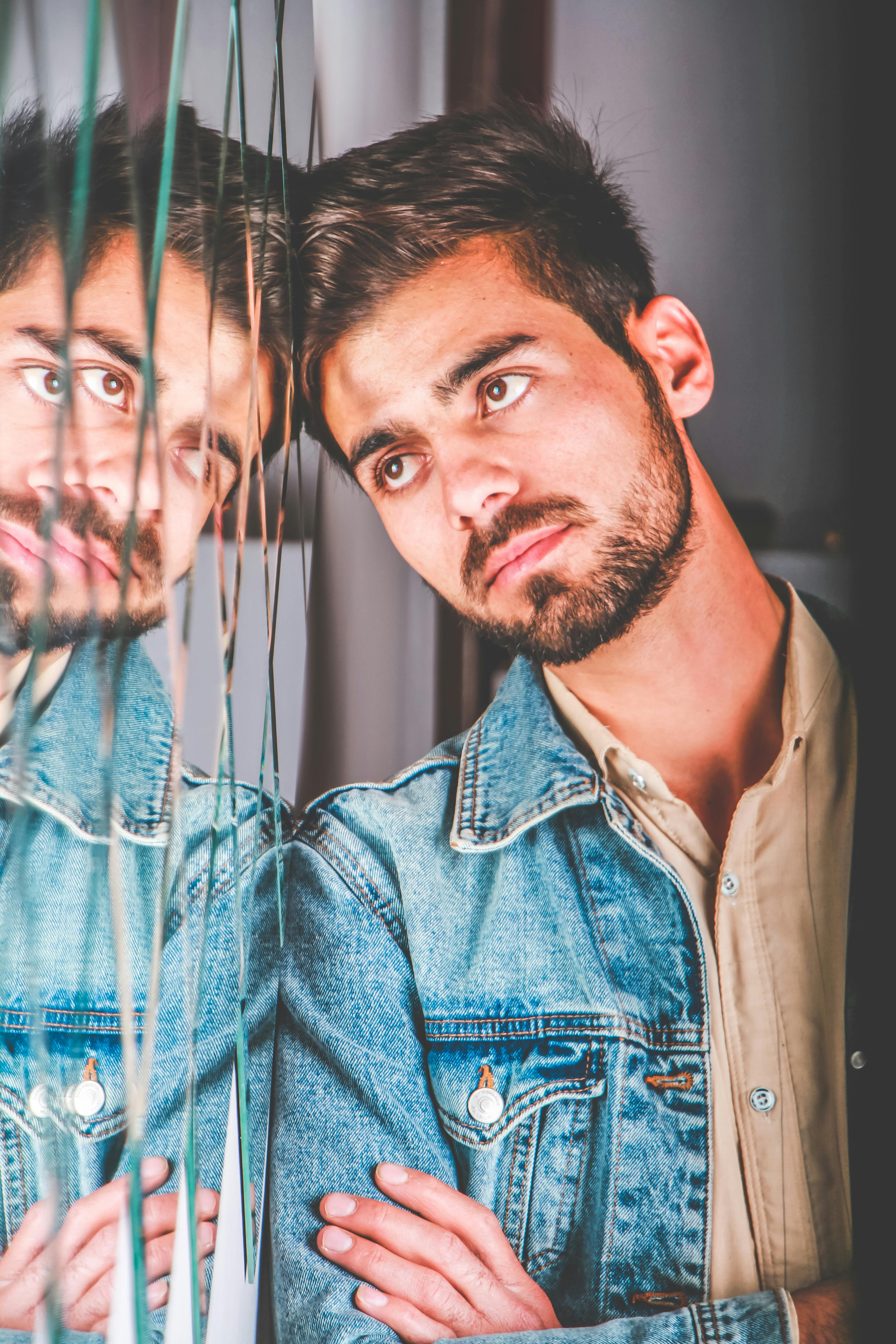 Sad Man Looking In Mirror Photos, Download The BEST Free Sad Man ...