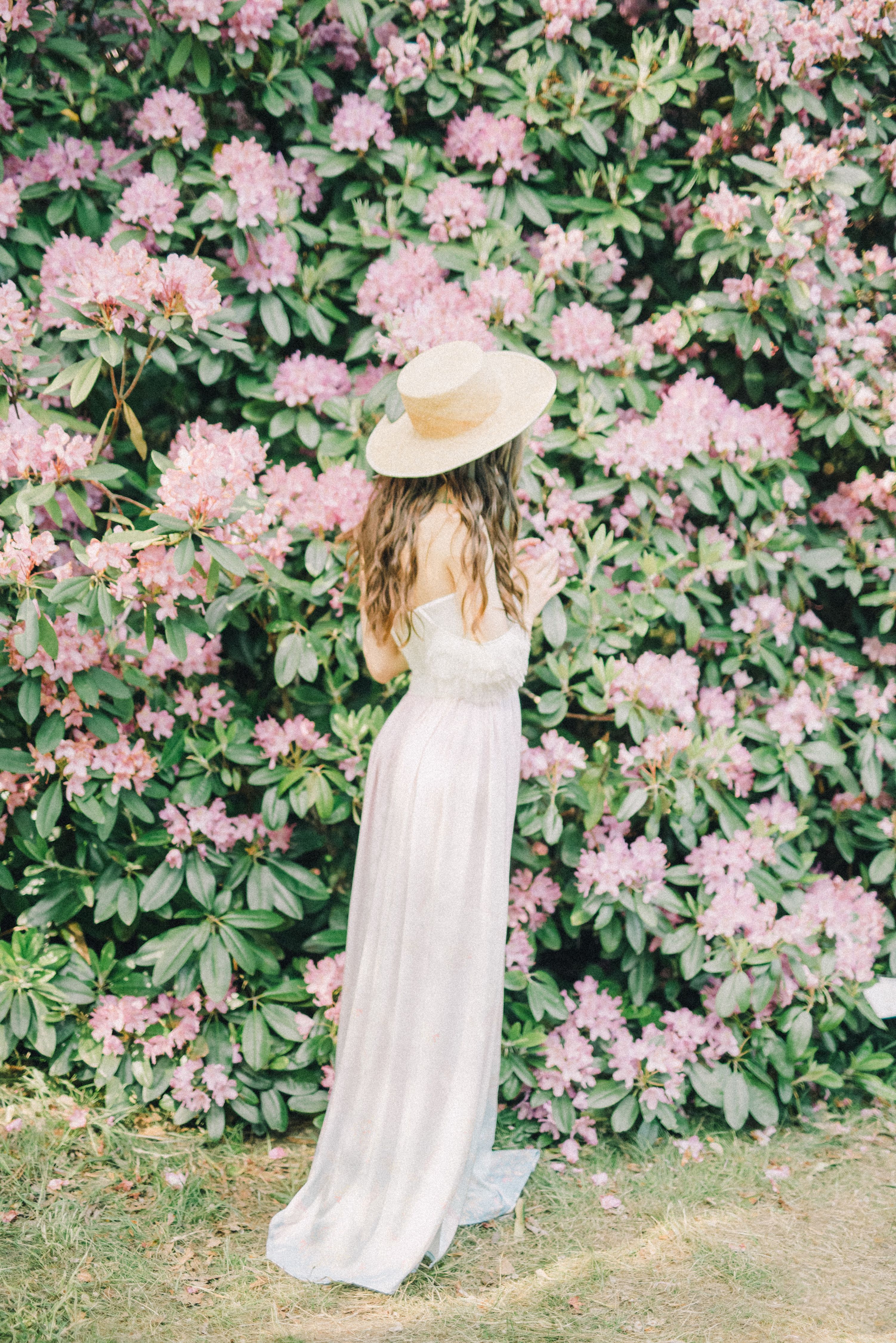 Woman Standing Against Flowers · Free Stock Photo