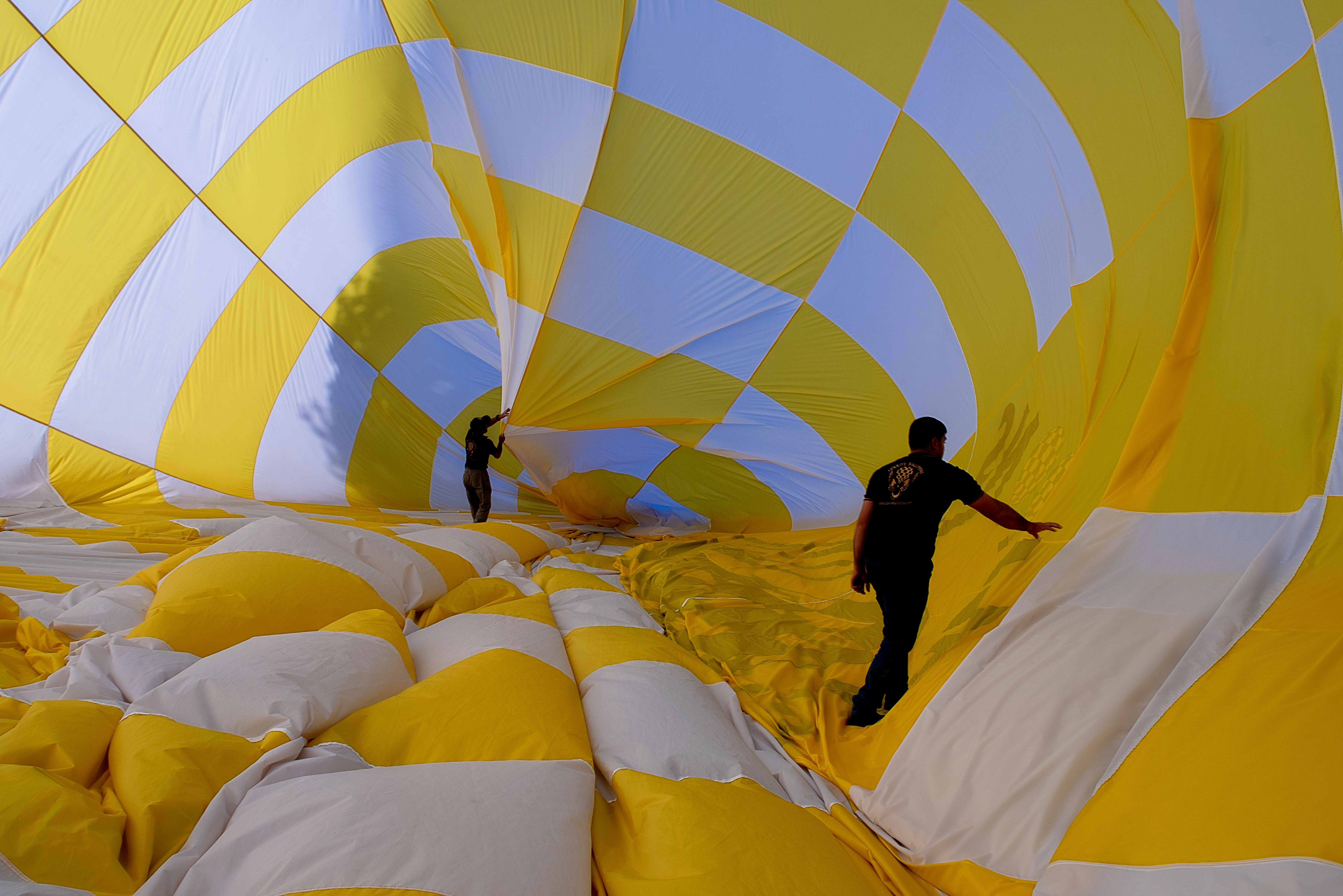 Man Inside Hot Air Balloon · Free Stock Photo