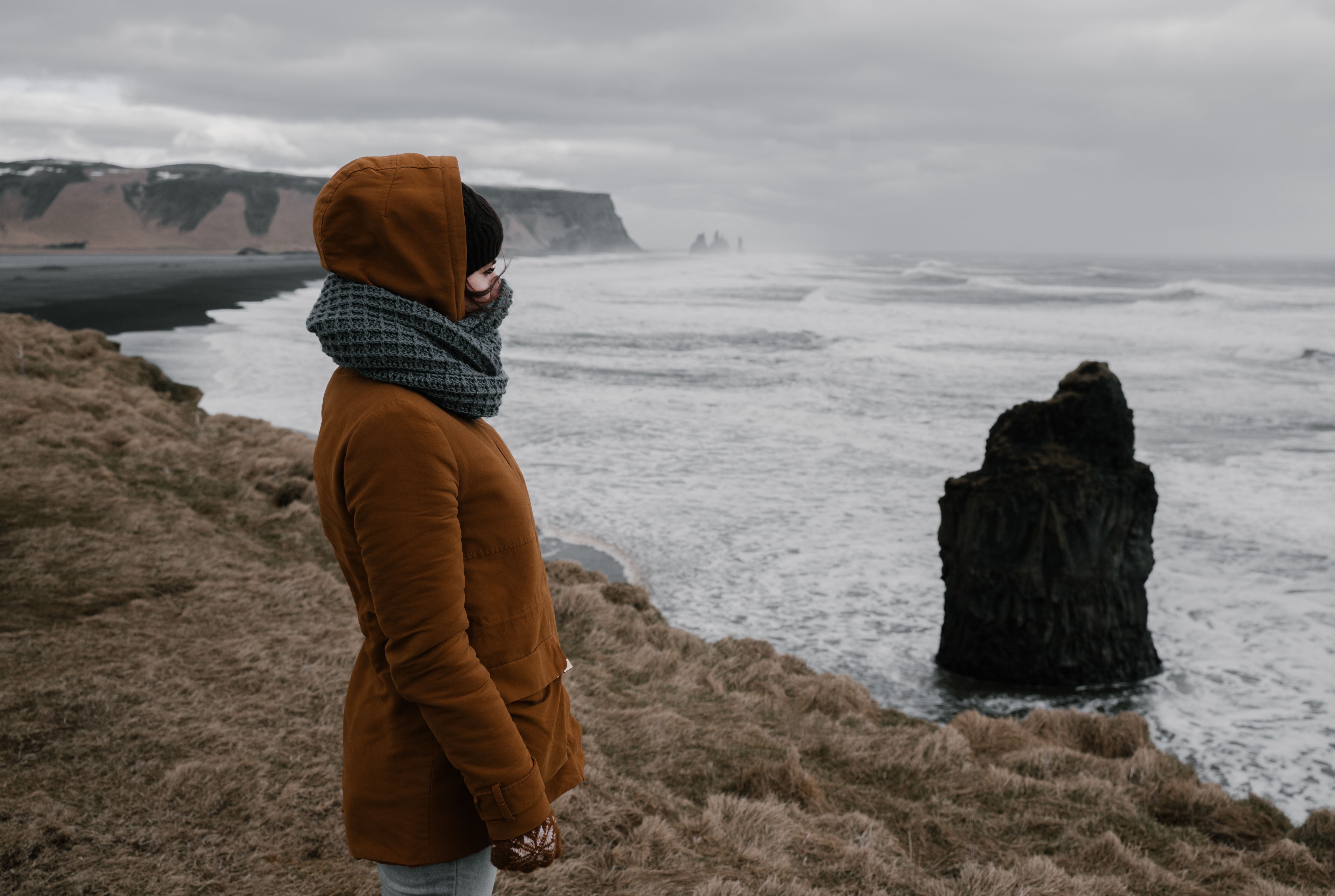 Woman Standing on Cliff · Free Stock Photo