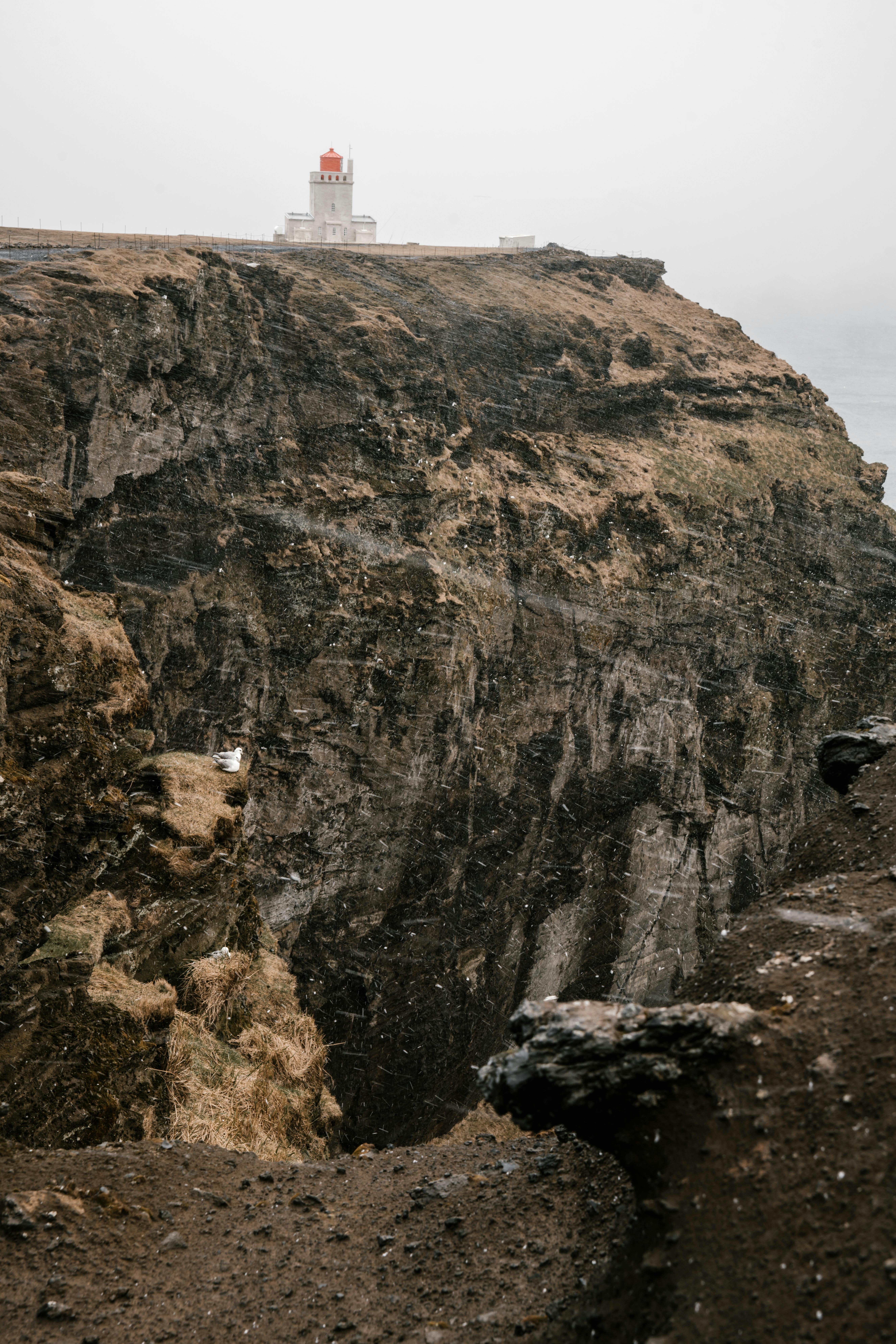 Lighthouse on Cliff · Free Stock Photo