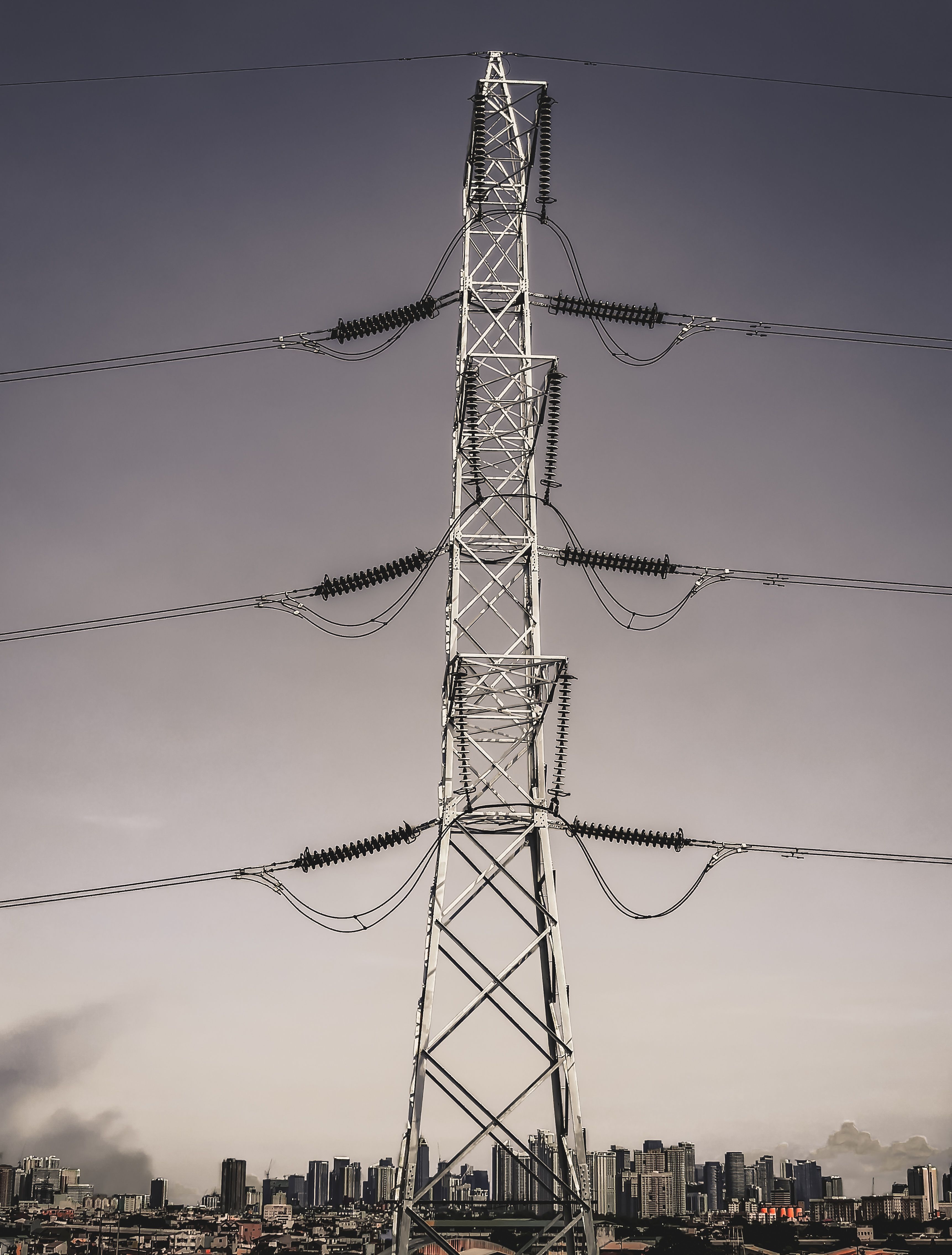 Transmission Tower on Grass Field · Free Stock Photo