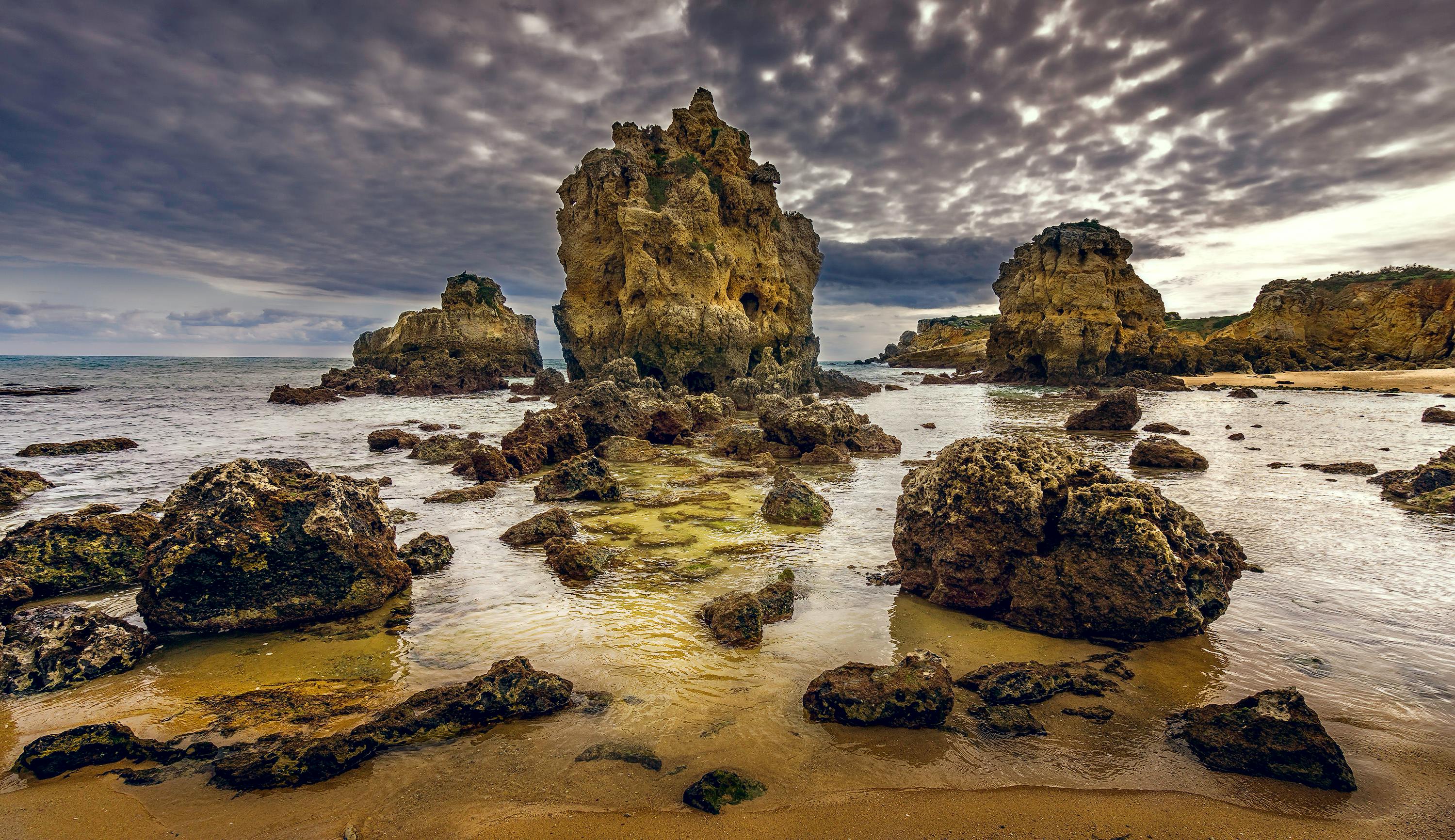 Rock Formation on Sea during Dawn · Free Stock Photo