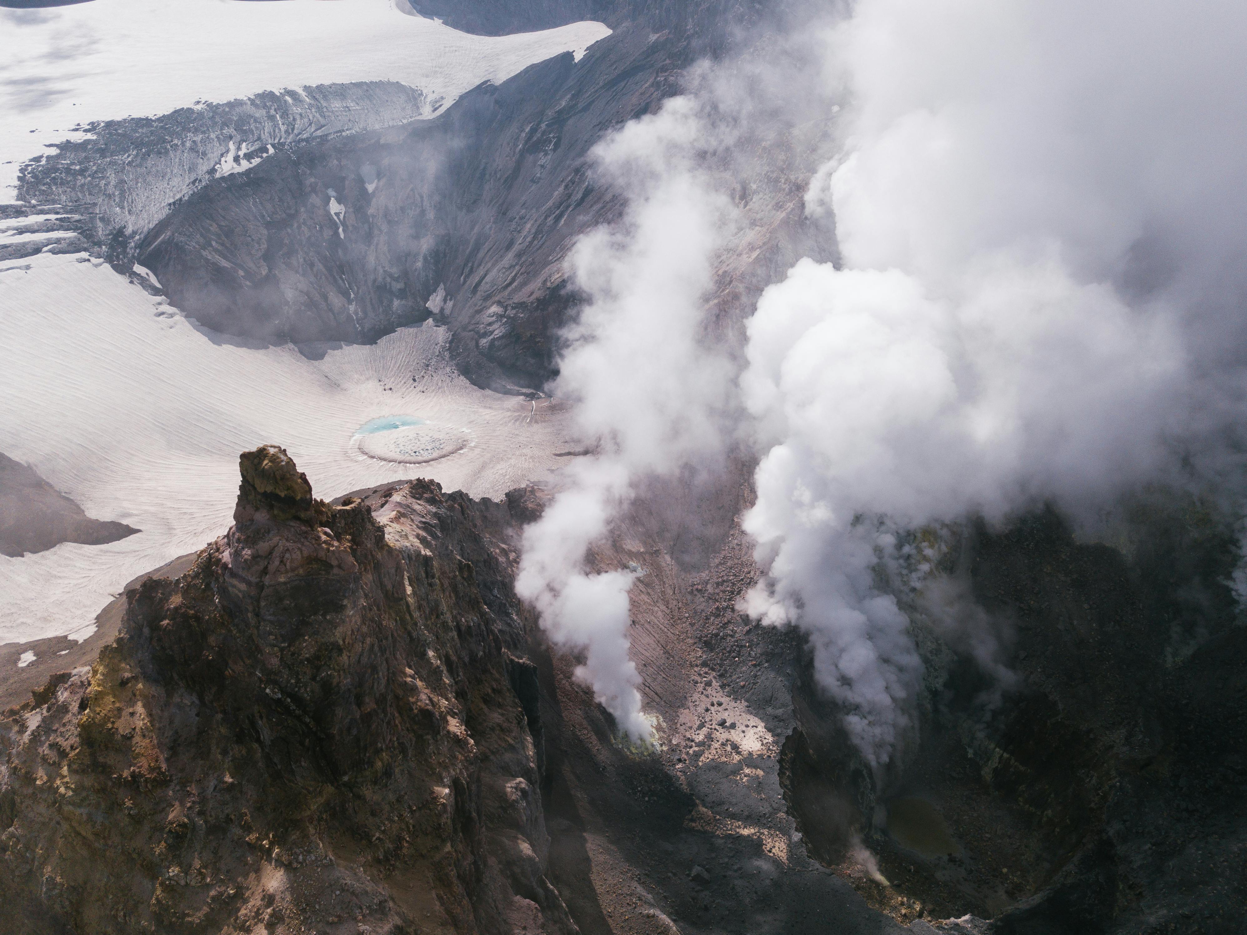 Volcano Crater with Lake · Free Stock Photo