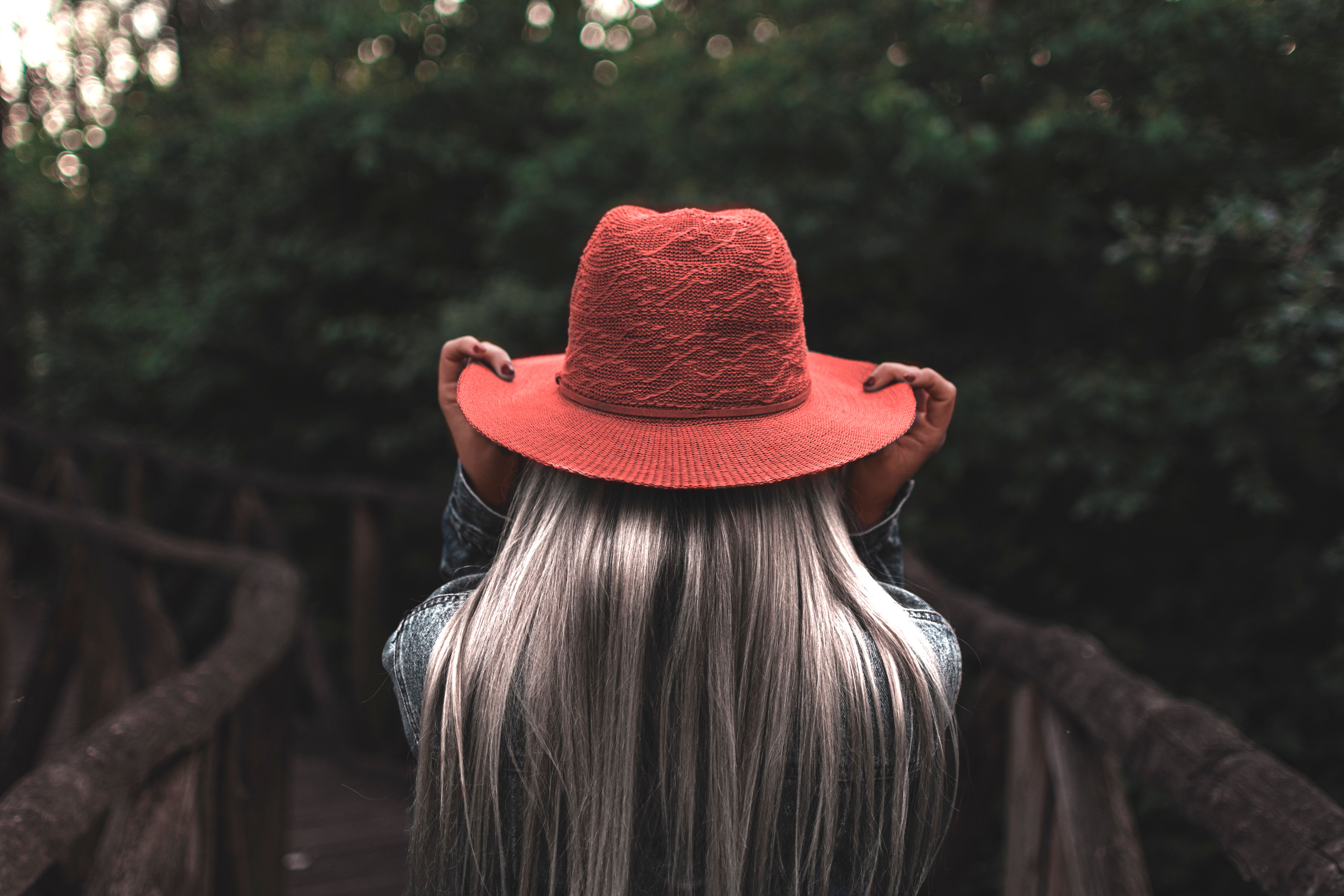Woman Wearing a Red Hat · Free Stock Photo