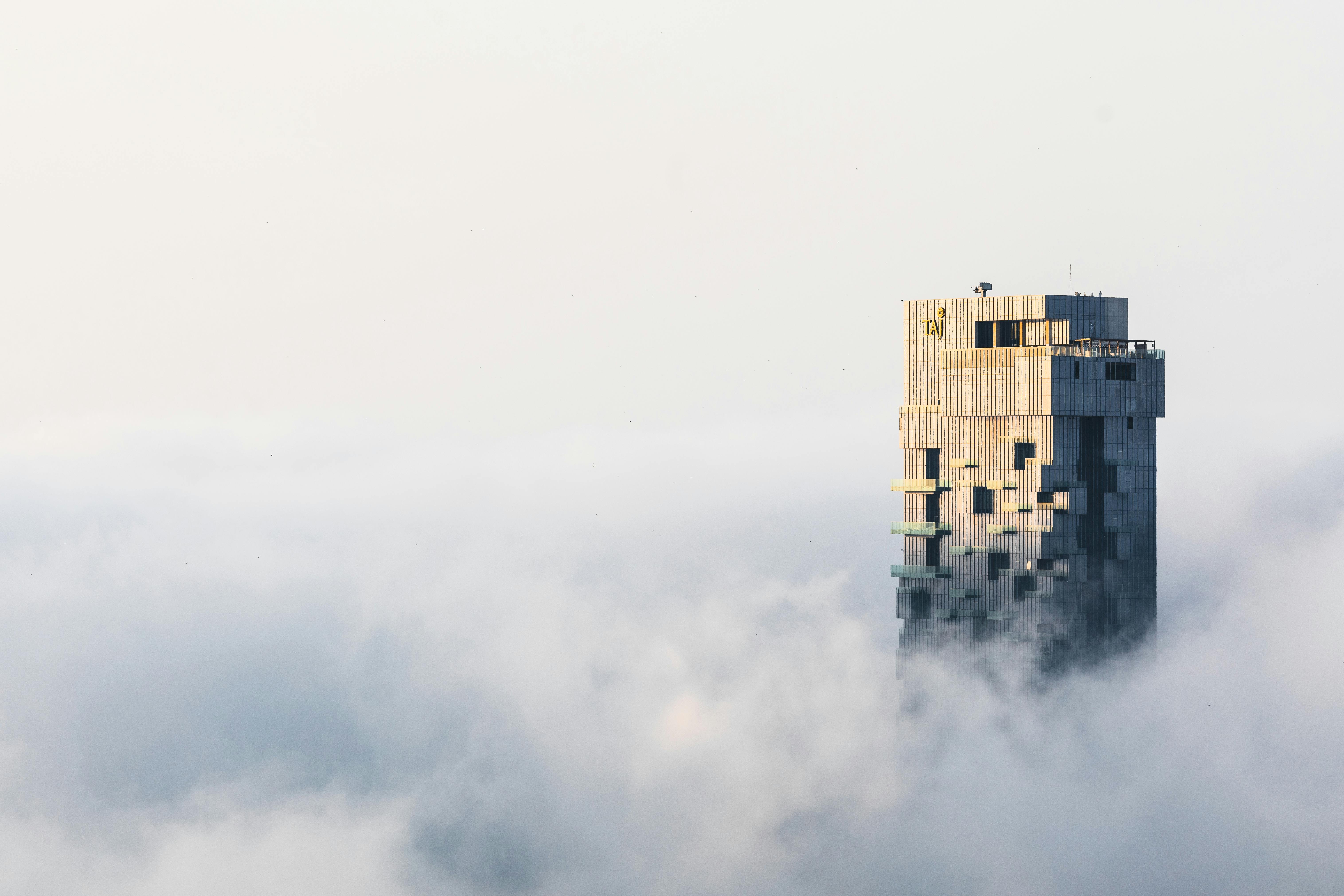 High Rise Buildings Covered with Fog · Free Stock Photo
