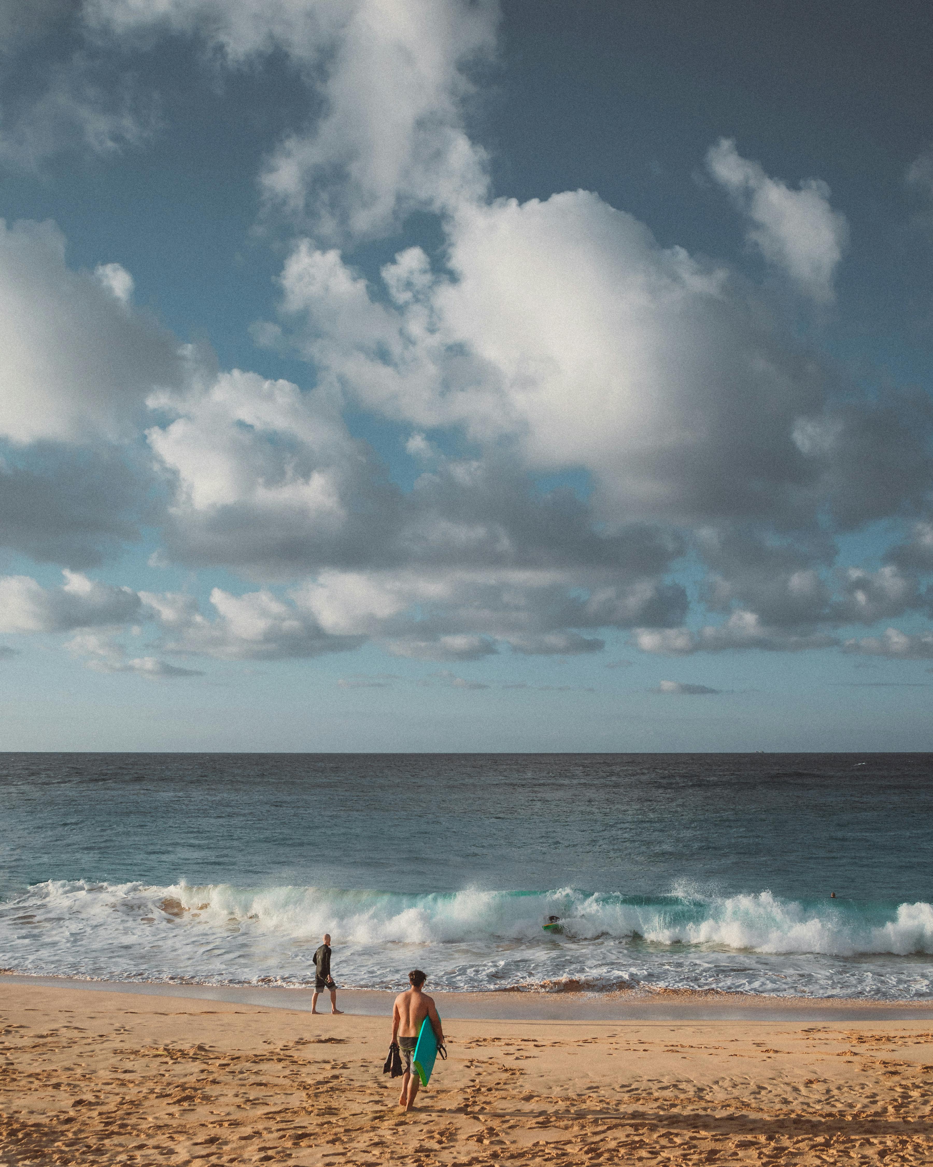 People Walking on the Shore of a Beach · Free Stock Photo