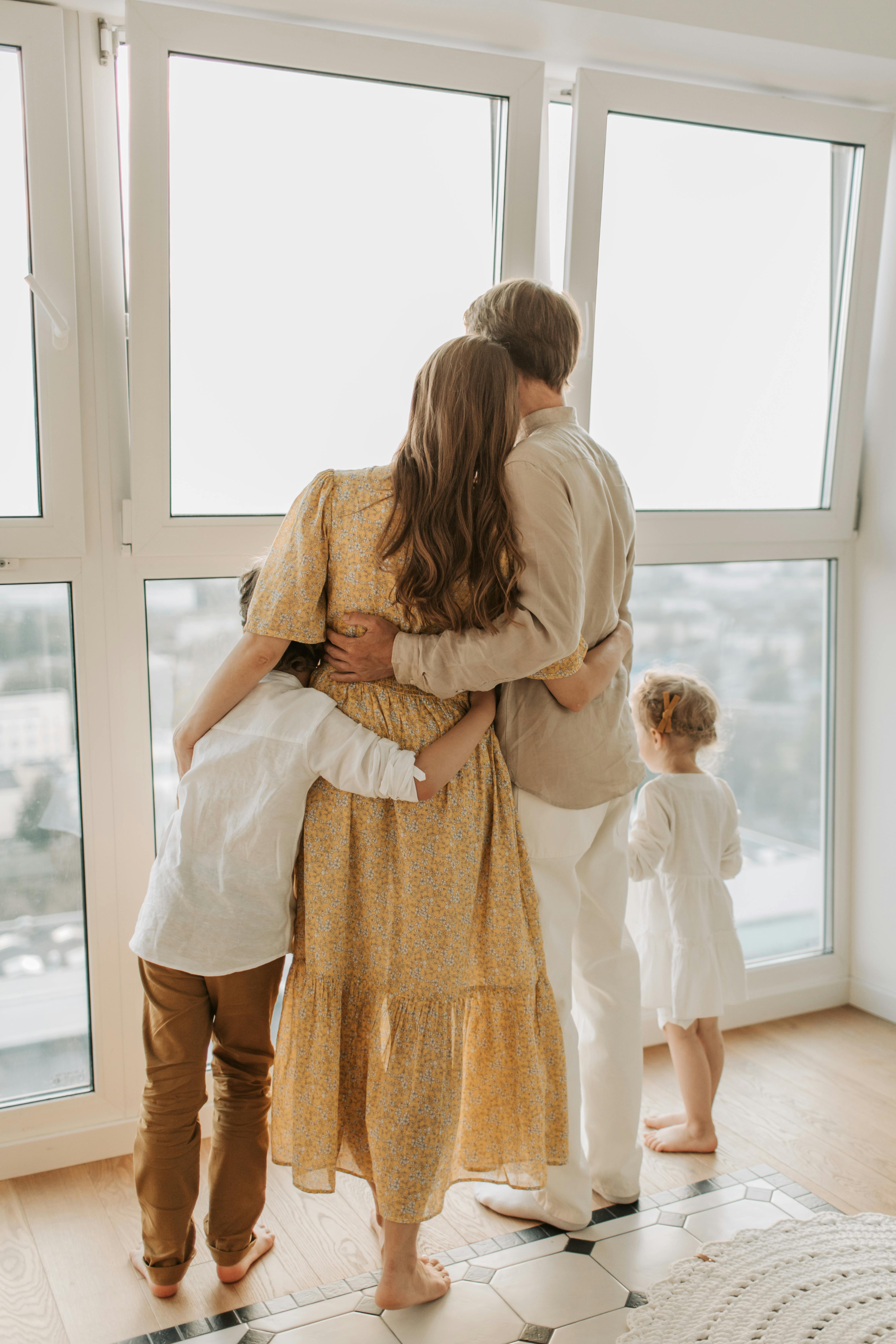 Back View of a Family Together · Free Stock Photo
