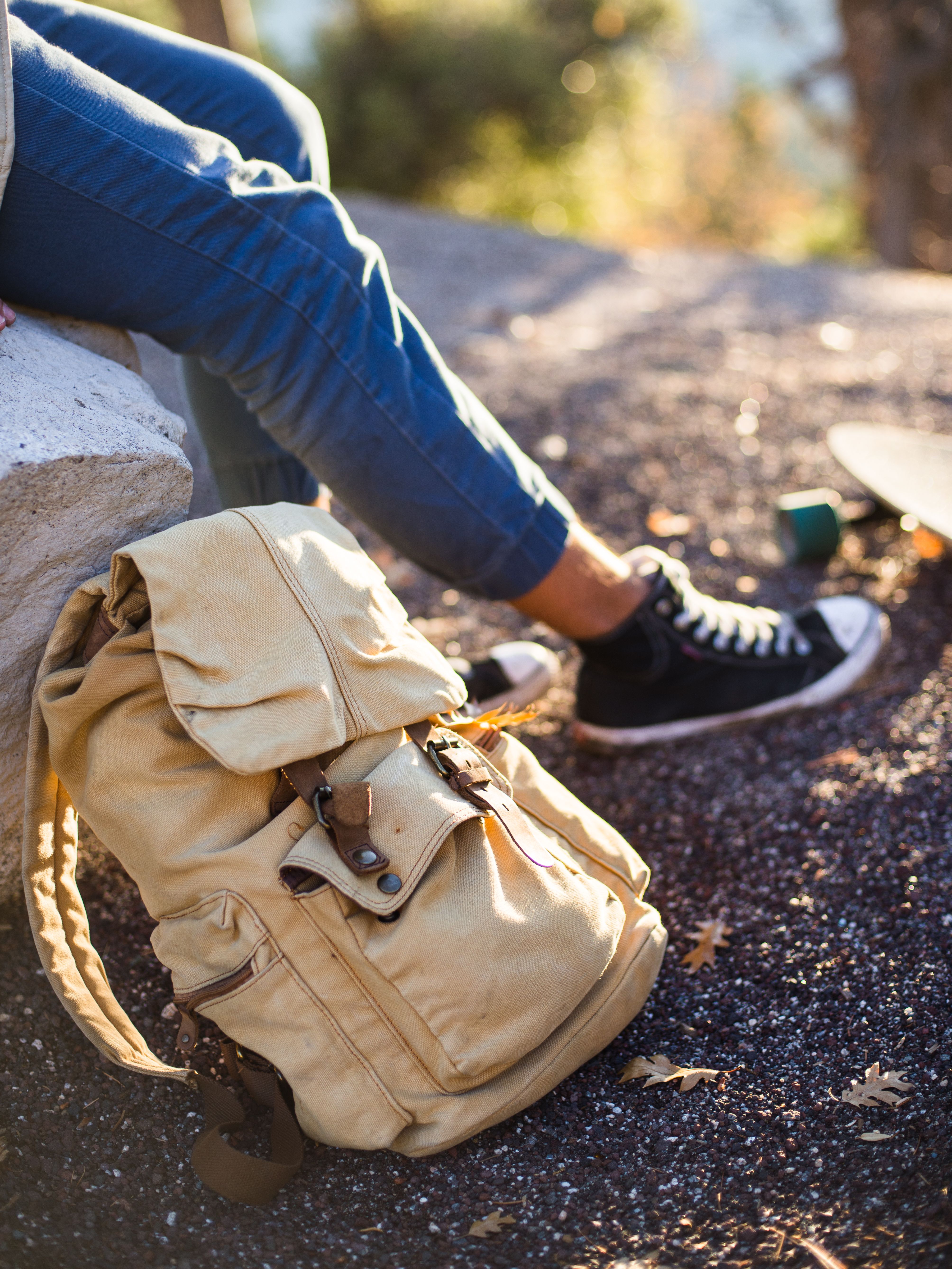 A Hiking Backpack on the Ground · Free Stock Photo