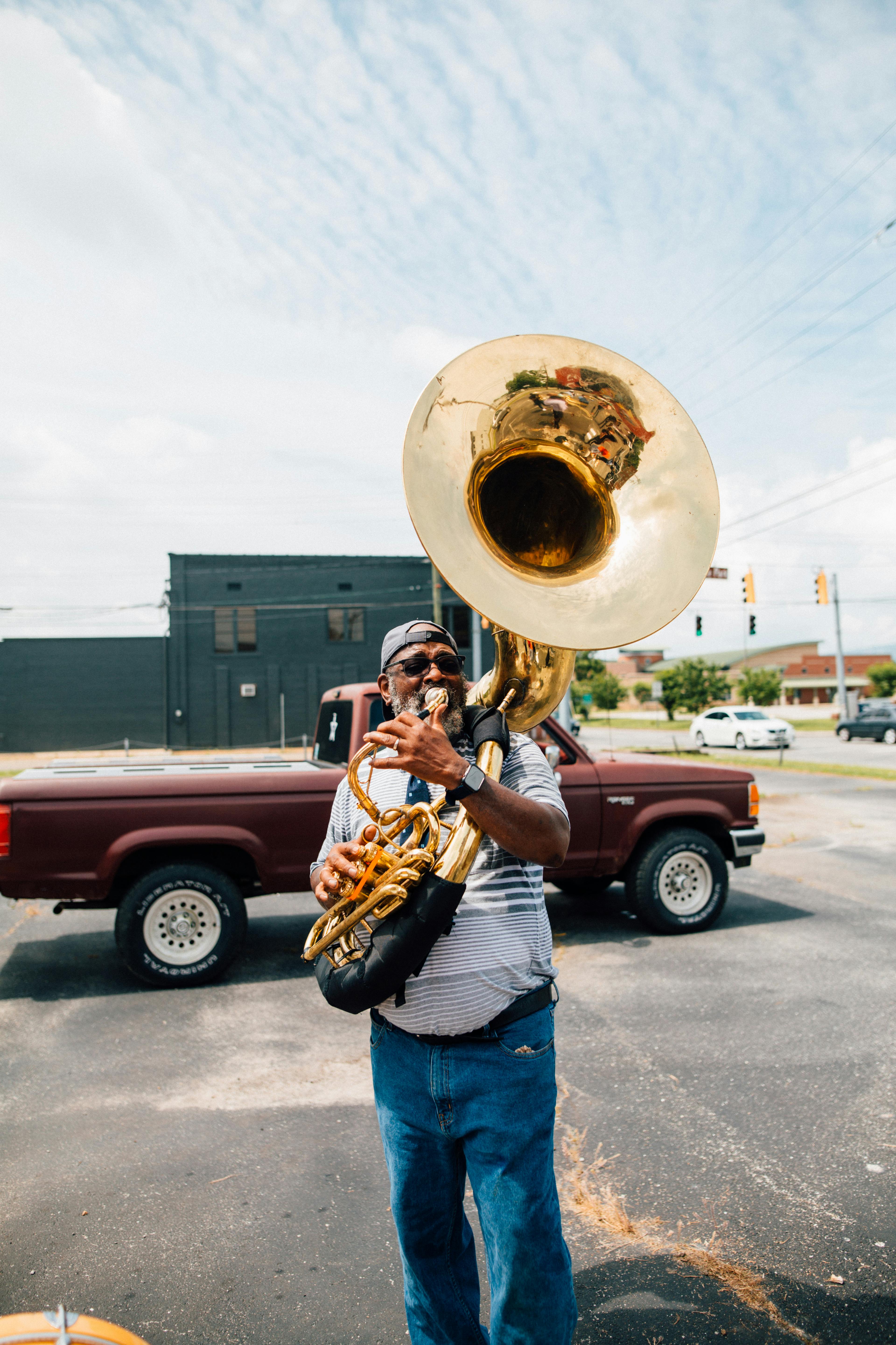 Black blindfolded musician performing playing violin in nature · Free ...