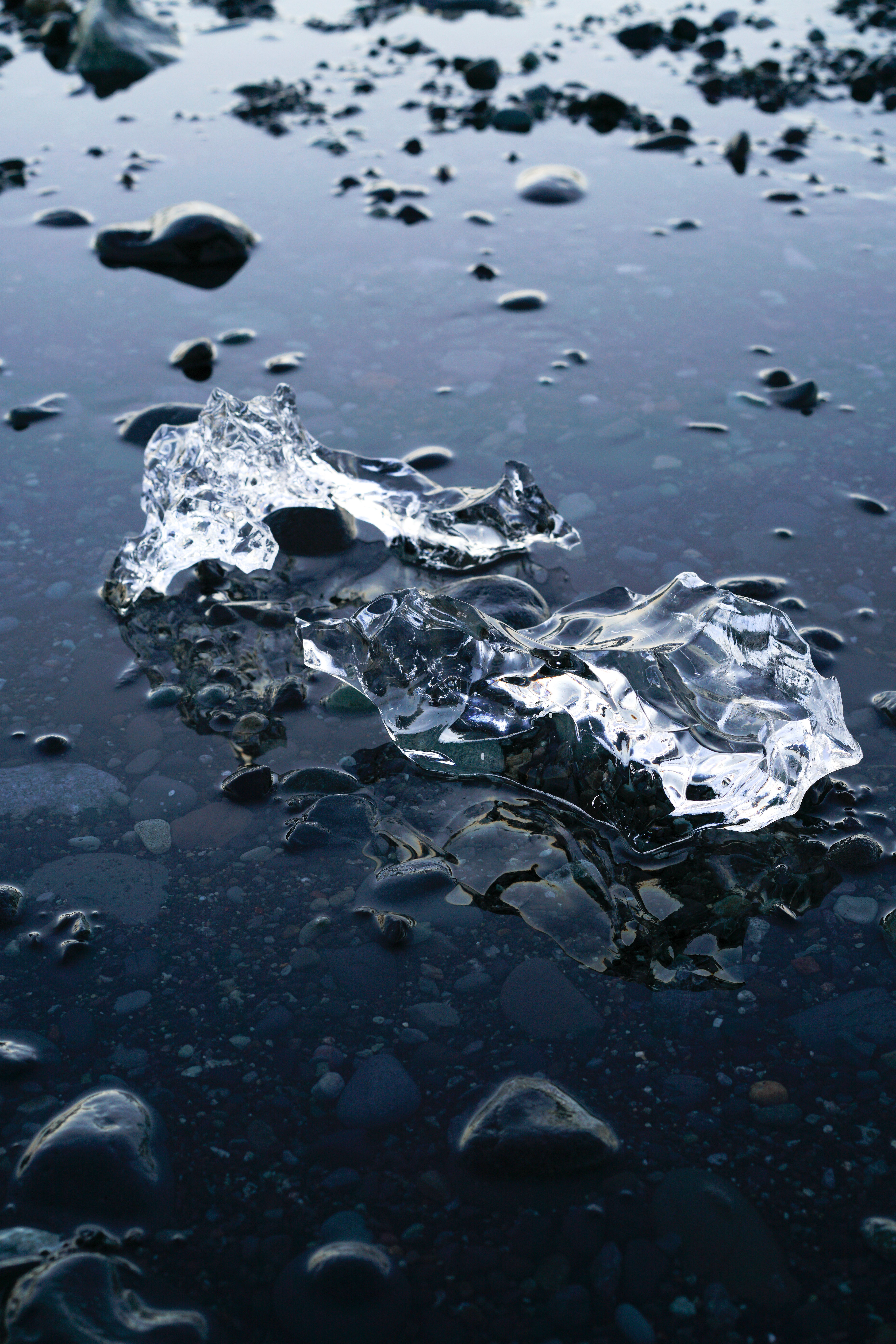 Close-up of Frozen Water · Free Stock Photo