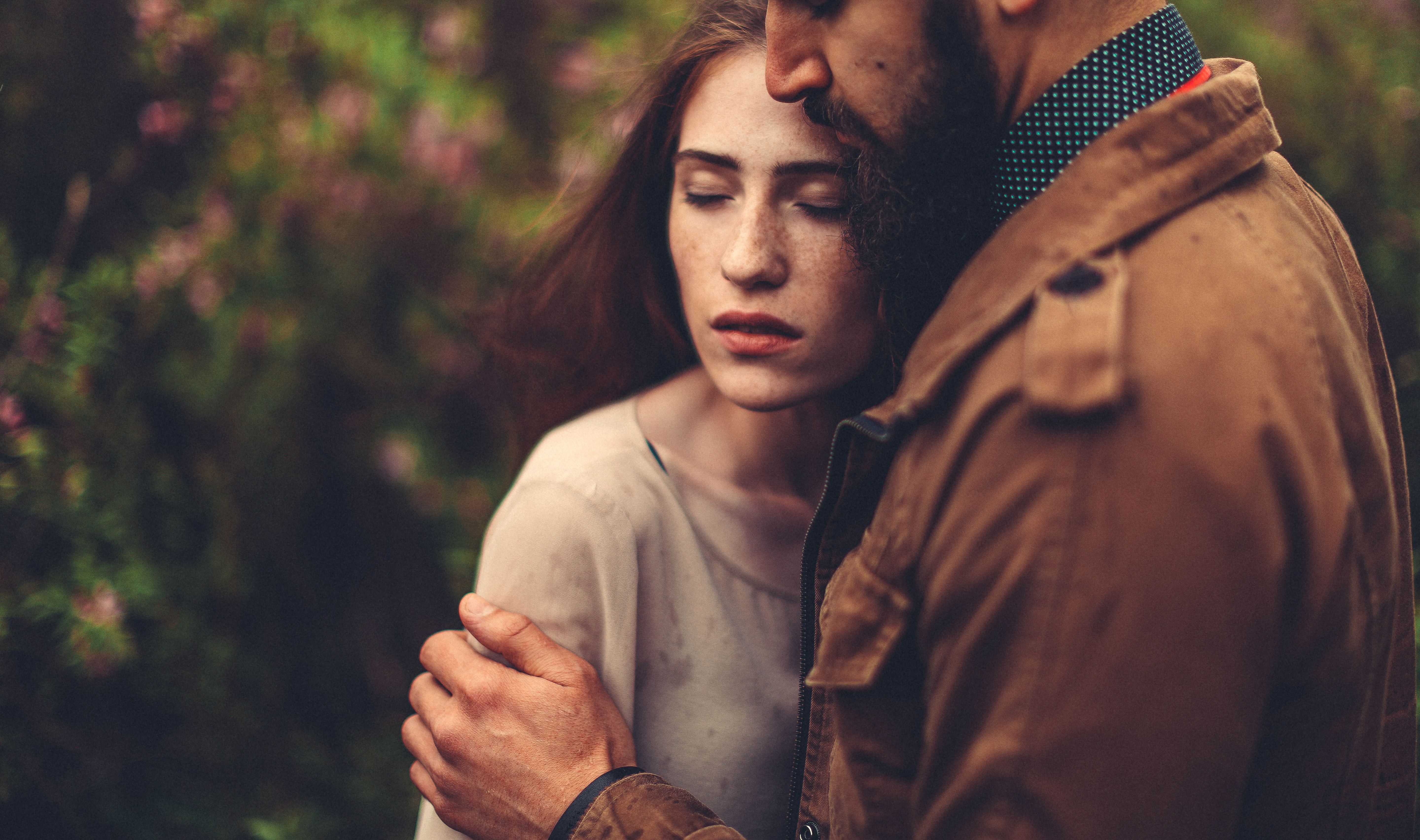 Portrait of a Couple Hugging · Free Stock Photo