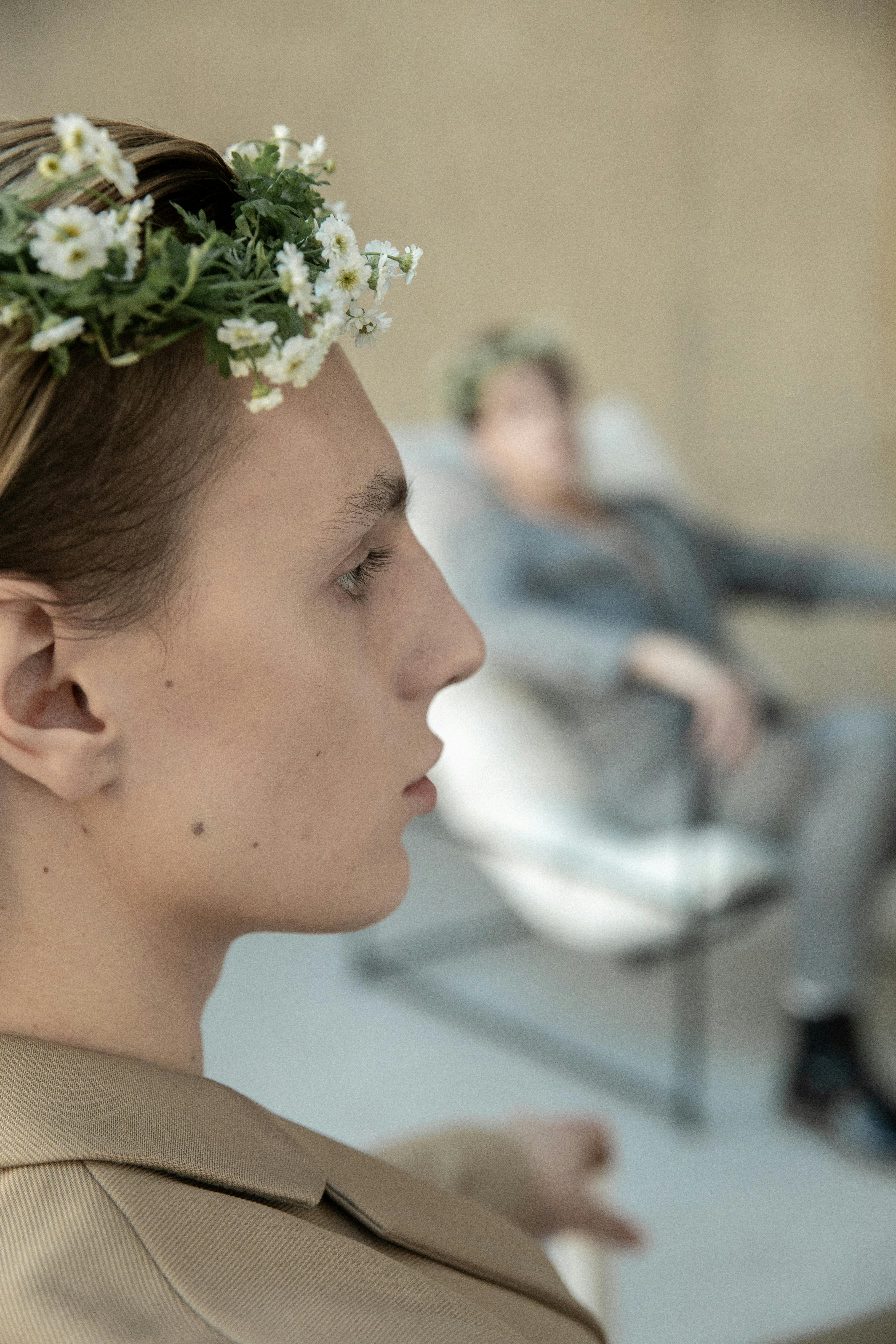 A Man Wearing a Flower Crown · Free Stock Photo