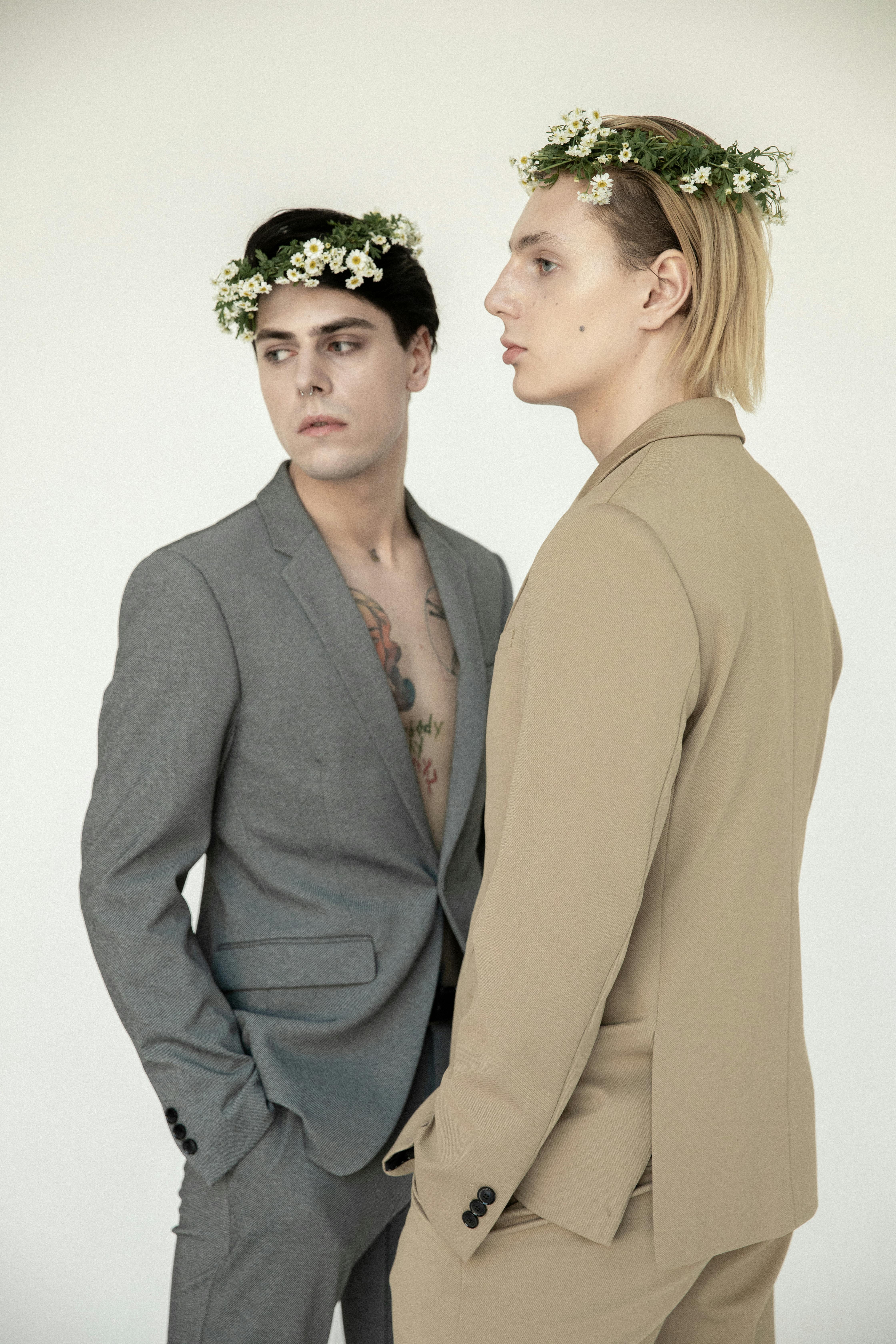 Men Wearing Flower Crowns · Free Stock Photo