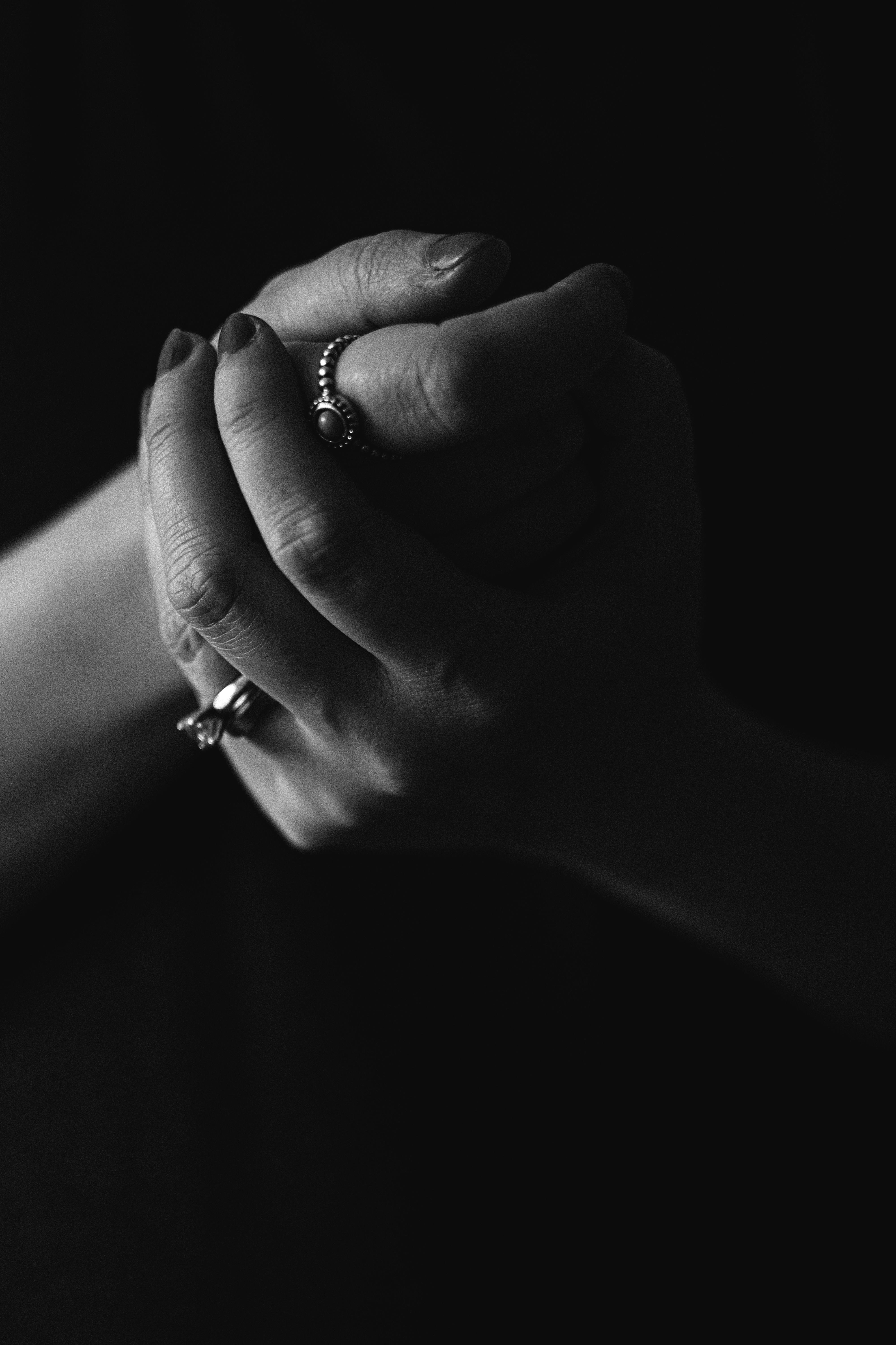 Close-up of Clasped Hands · Free Stock Photo