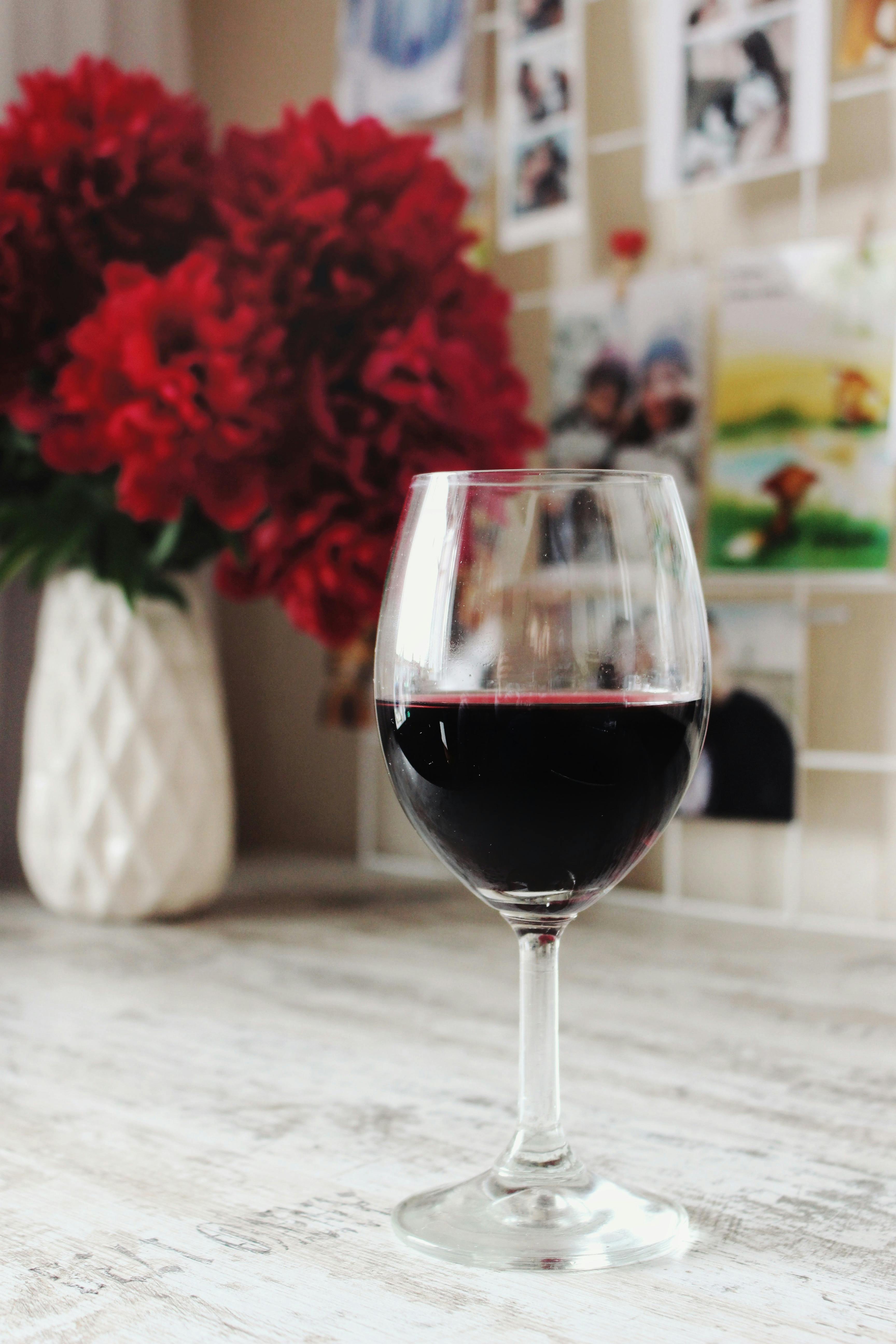 Clear Wine Glass With Red Wine · Free Stock Photo
