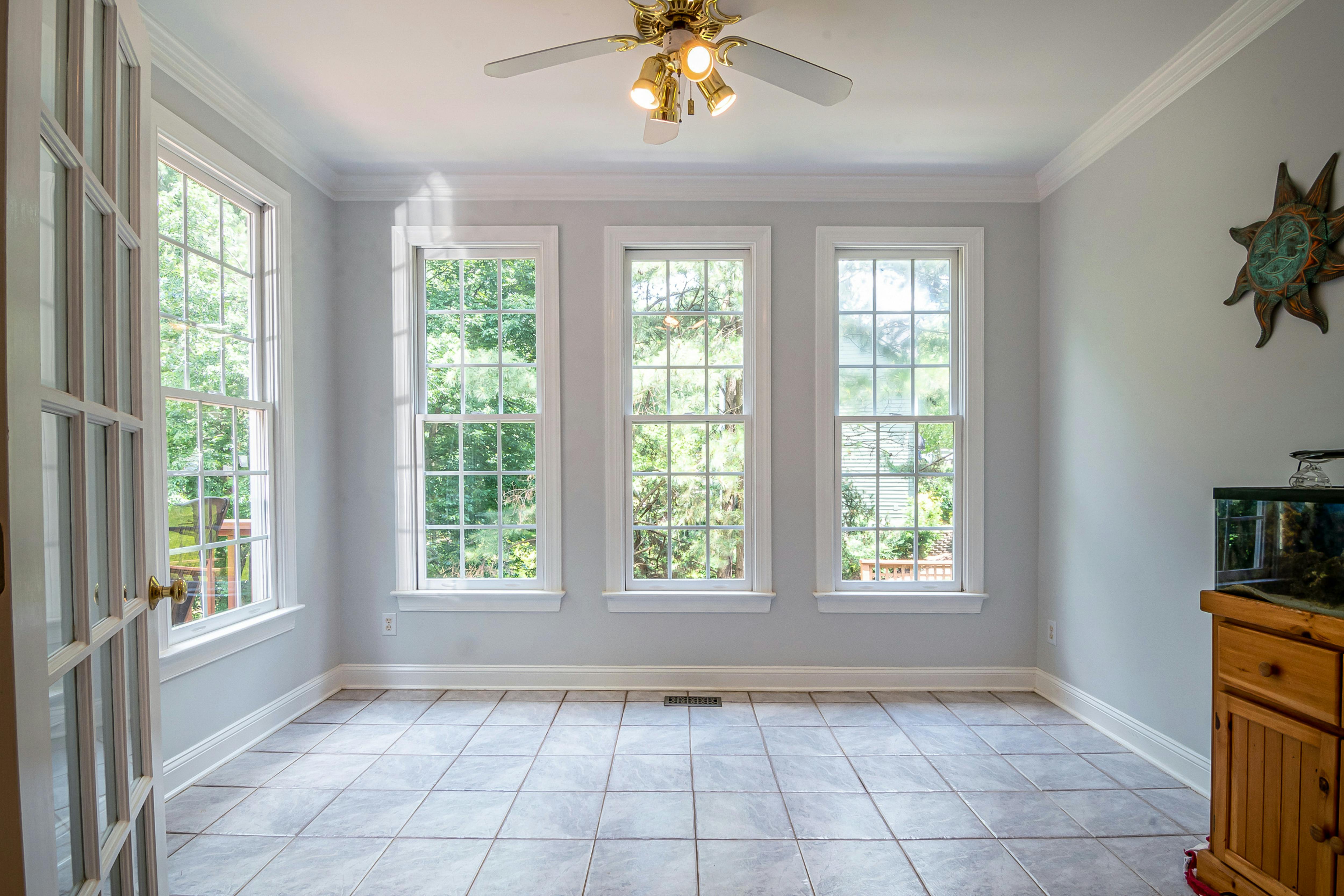 A Glass Window with a Curtain · Free Stock Photo