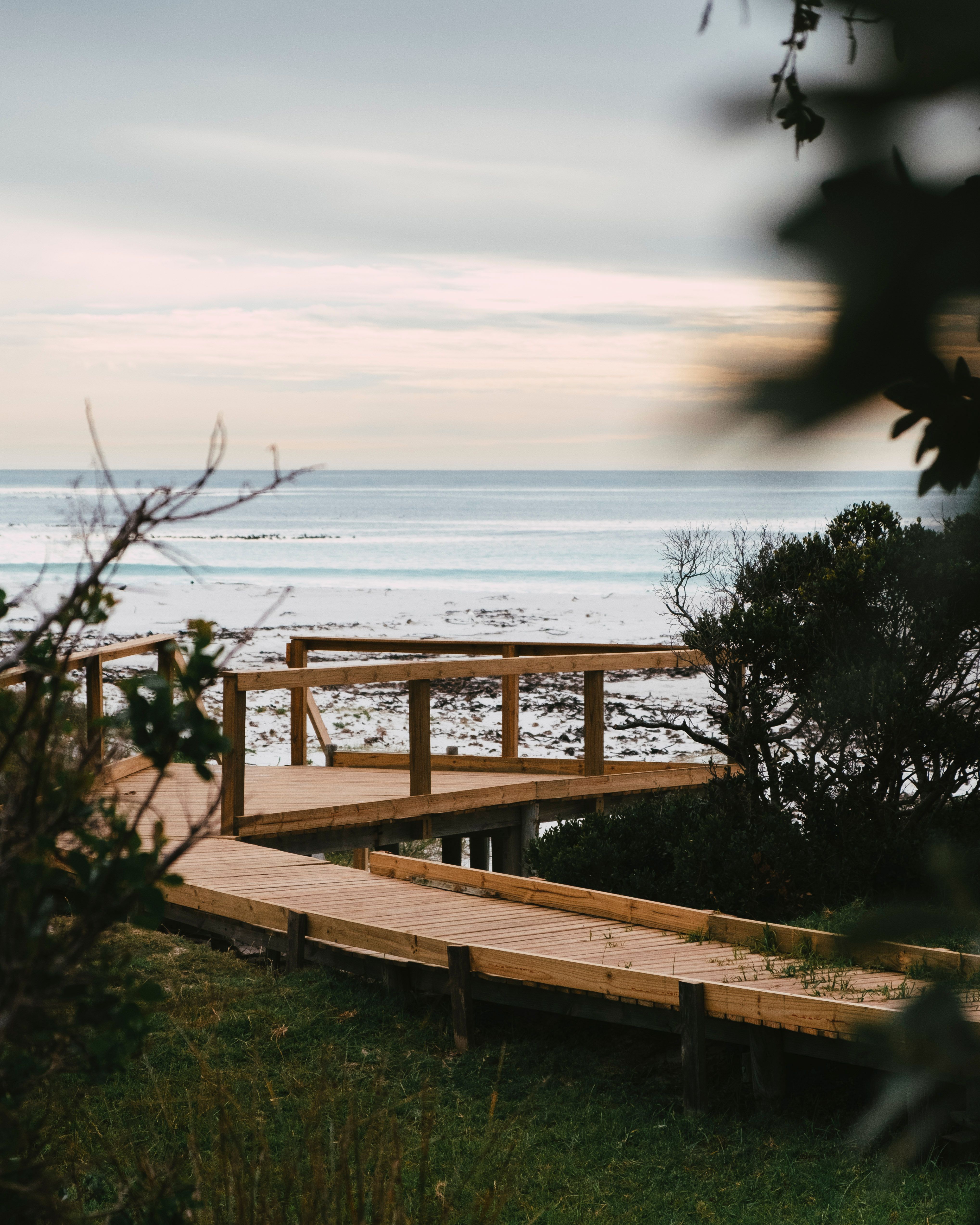 Wooden Boardwalk on Beach · Free Stock Photo